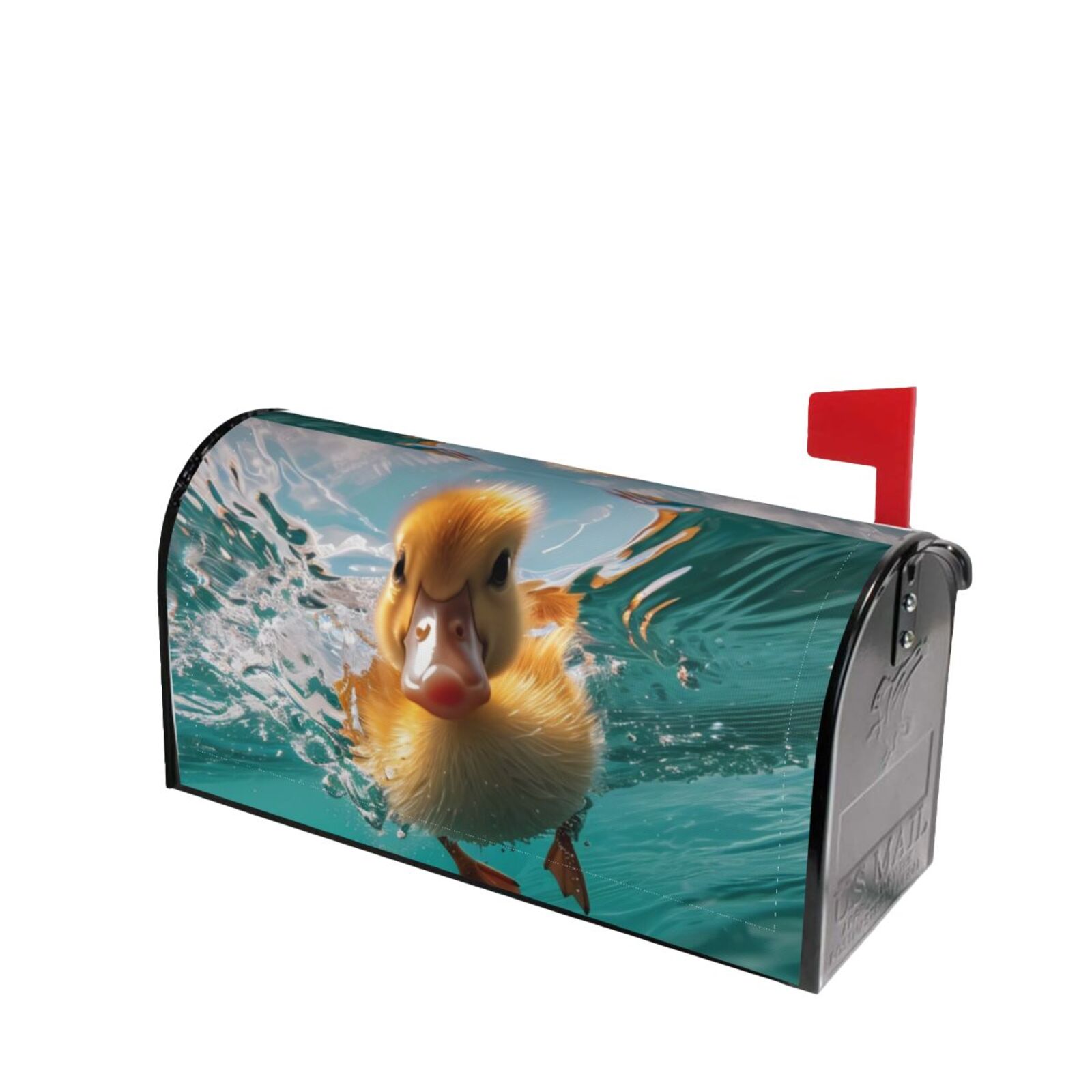 Lsque Underwater Swimming Duck Mailbox Cover Standard Size ,Magnetic ...