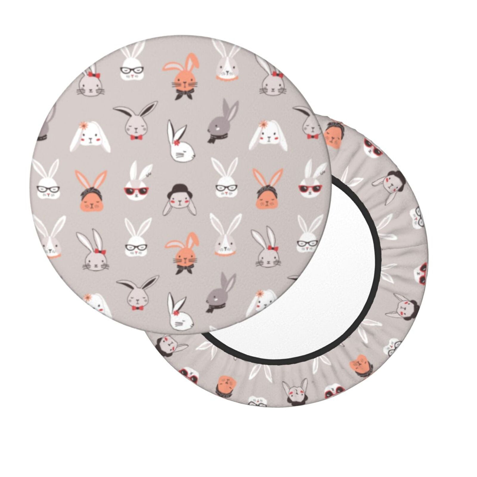 Lsque Various Rabbits Round Bar chair cushion covers Velvet Fabric ...