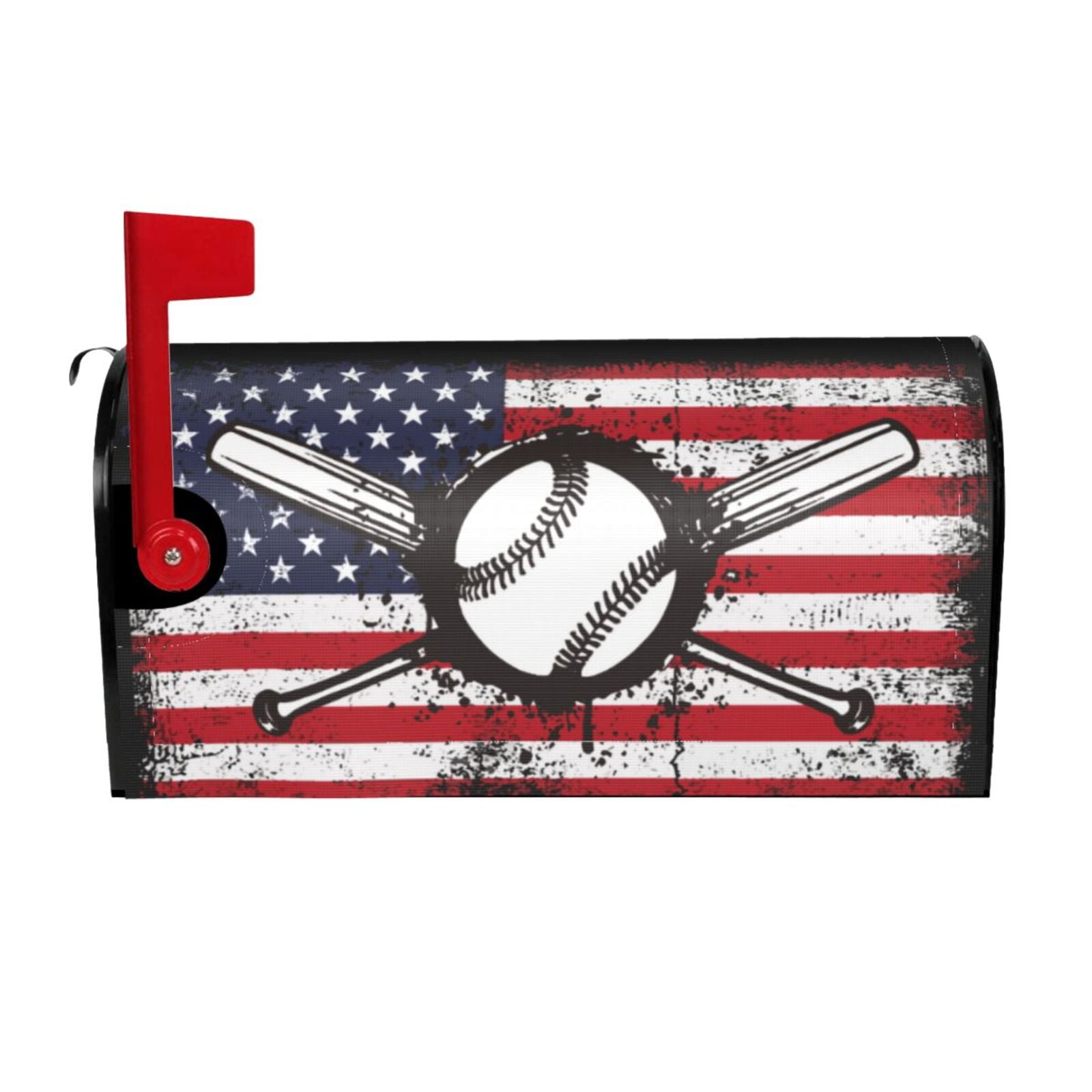 Lsque Vintage Baseball American Flag Mailbox Cover Standard Size ...