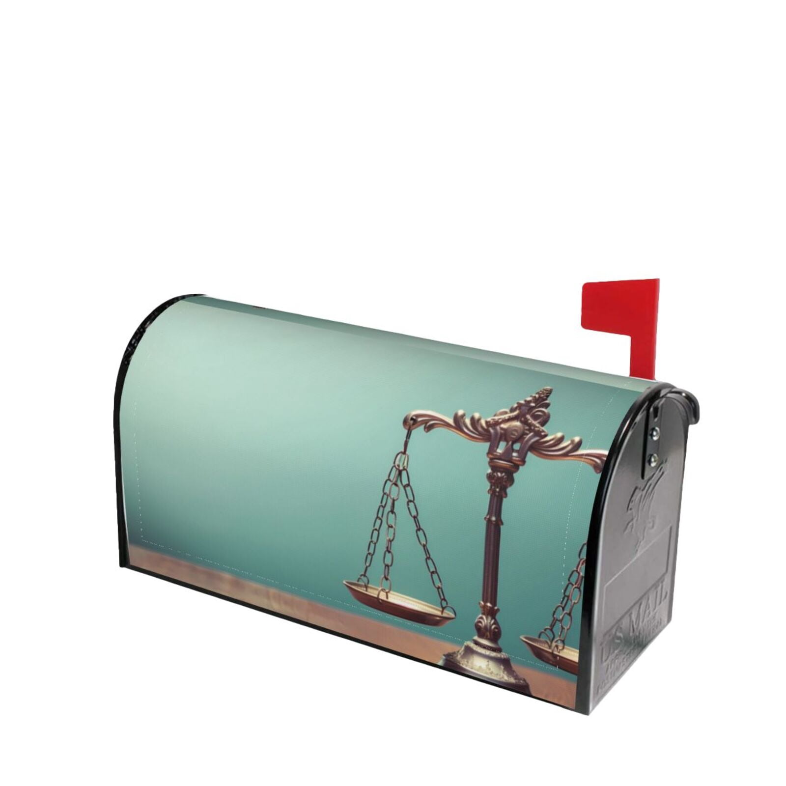 Lsque Vintage Brass Balance Scale Mailbox Cover Standard Size ,Magnetic ...