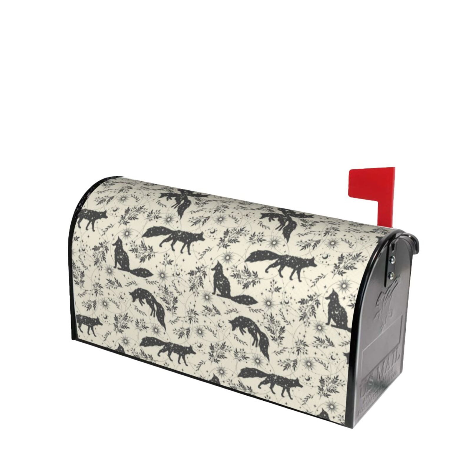 Lsque Vintage Moon Fox Mailbox Cover Standard Size ,Magnetic Mailbox ...
