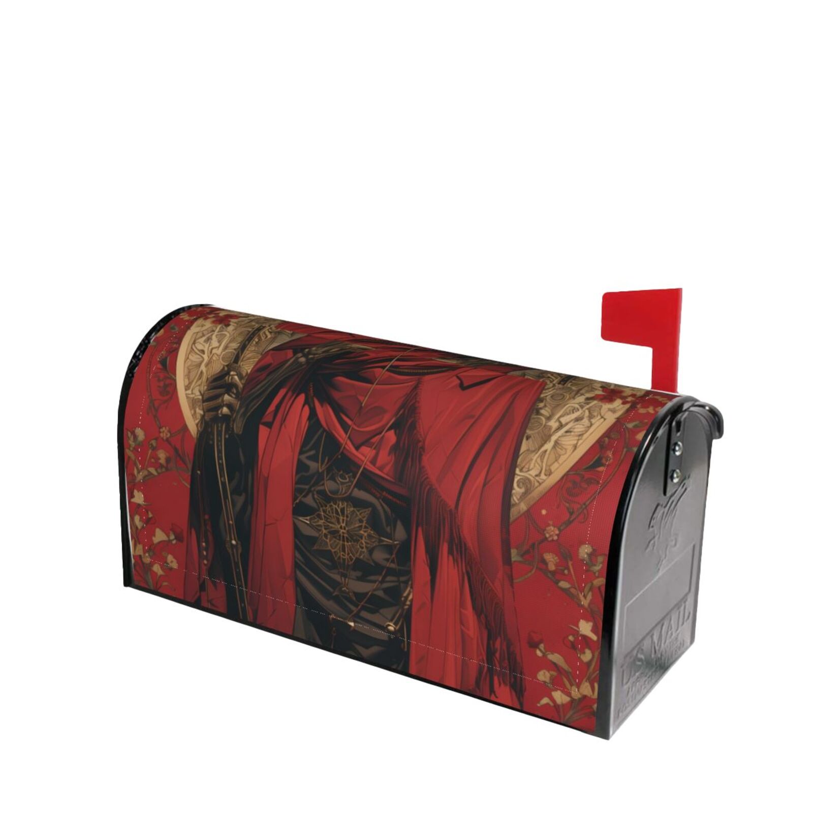 Lsque Vintage Rose Scepter Skull Mailbox Cover Standard Size ,Magnetic ...