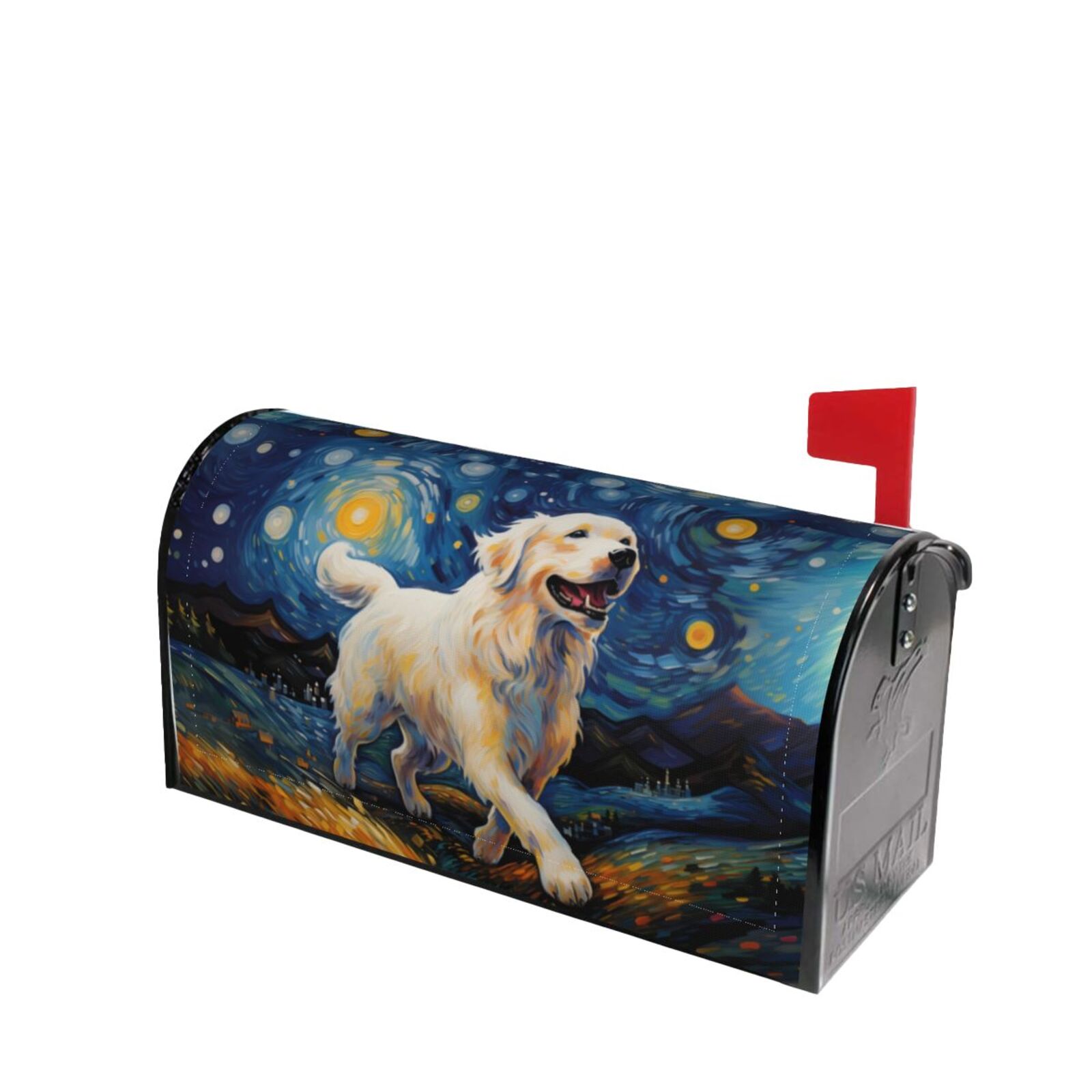 Lsque Vintage Starry Sky Labrador Mailbox Cover Standard Size ,Magnetic ...