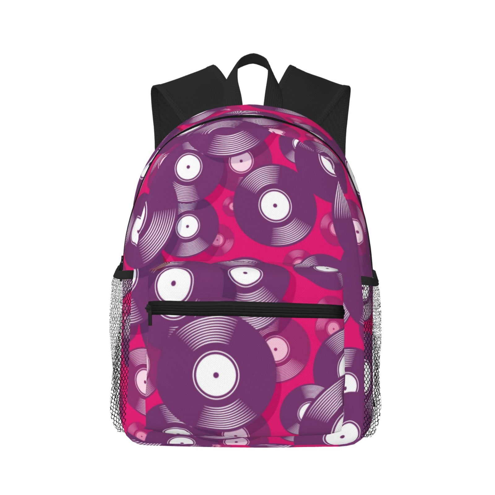 Lsque Vintage Vinyl Record Classic Casual Backpack - Large Capacity ...