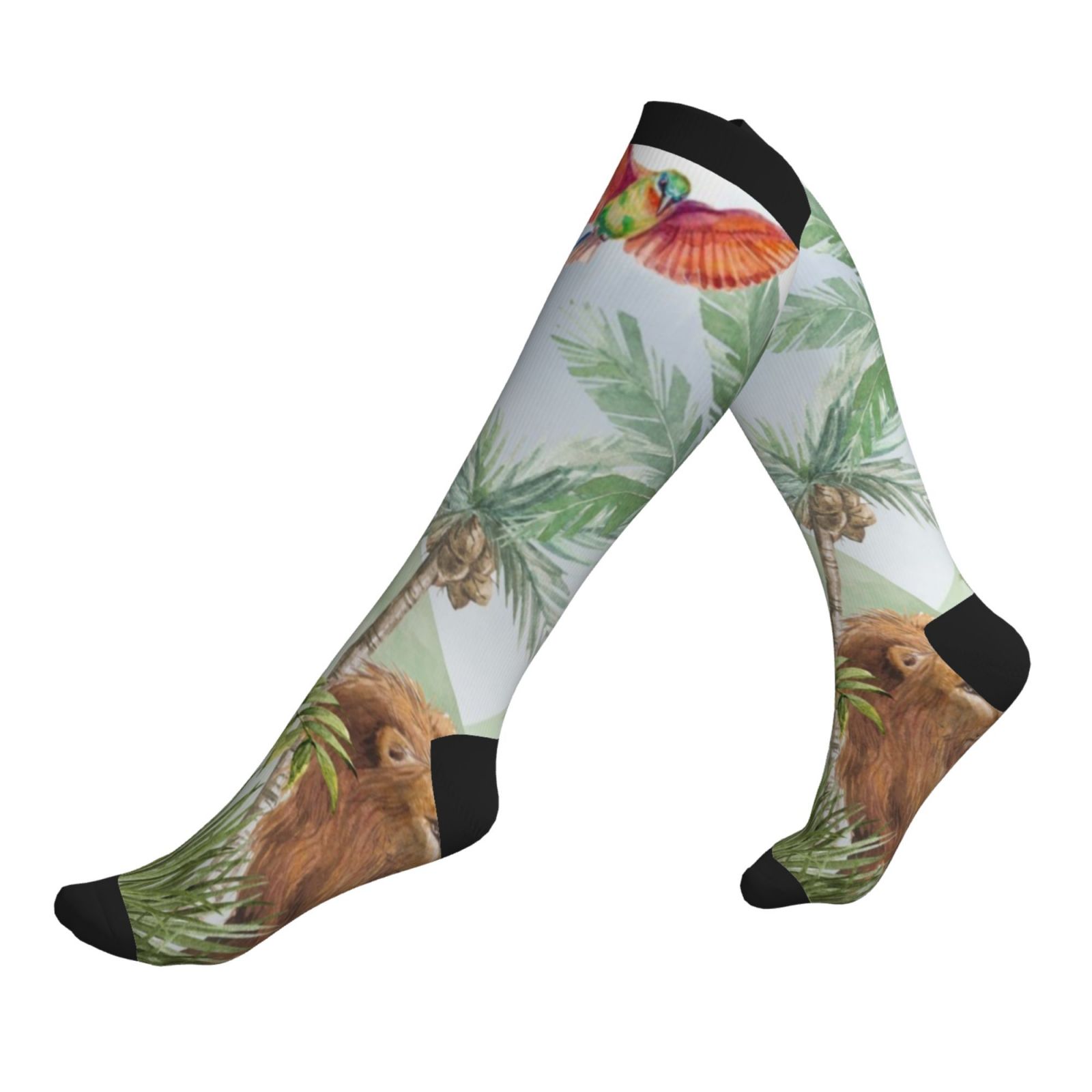 Lsque Watercolor African Animals Wildlife Pattern Sport Compression ...