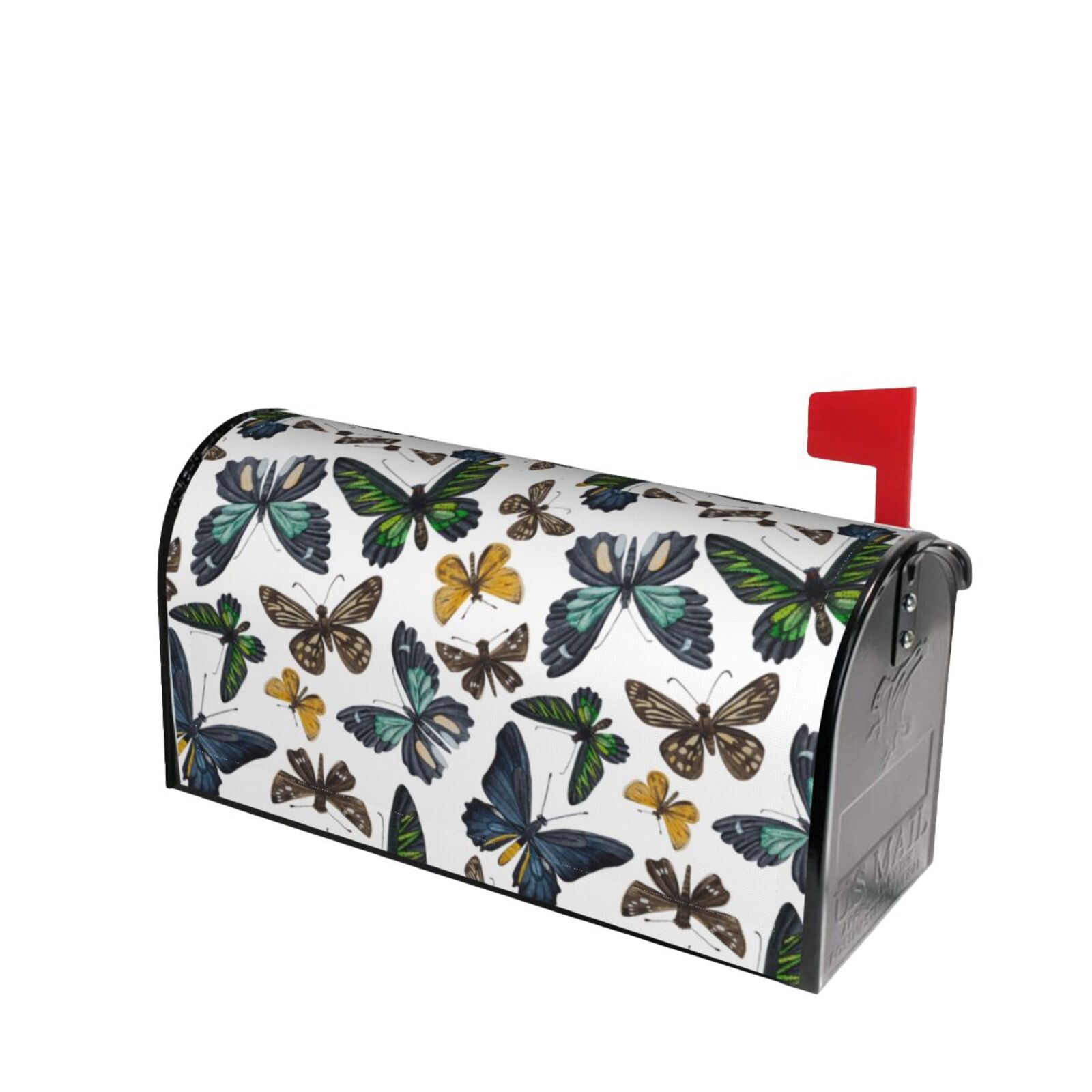 Lsque Watercolor Butterflies Mailbox Cover Standard Size ,Magnetic ...