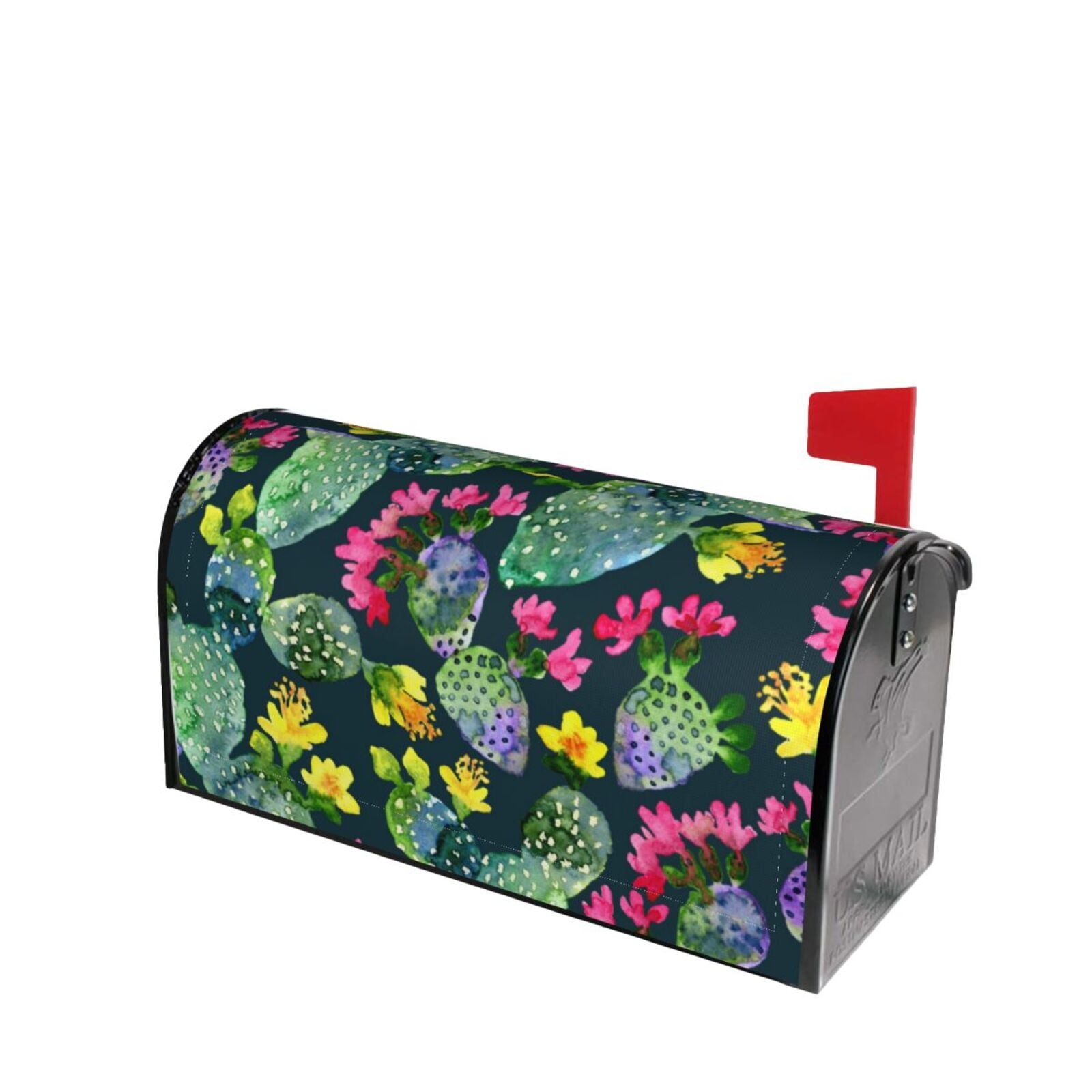 Lsque Watercolor Cactuses Mailbox Cover Standard Size ,Magnetic Mailbox ...