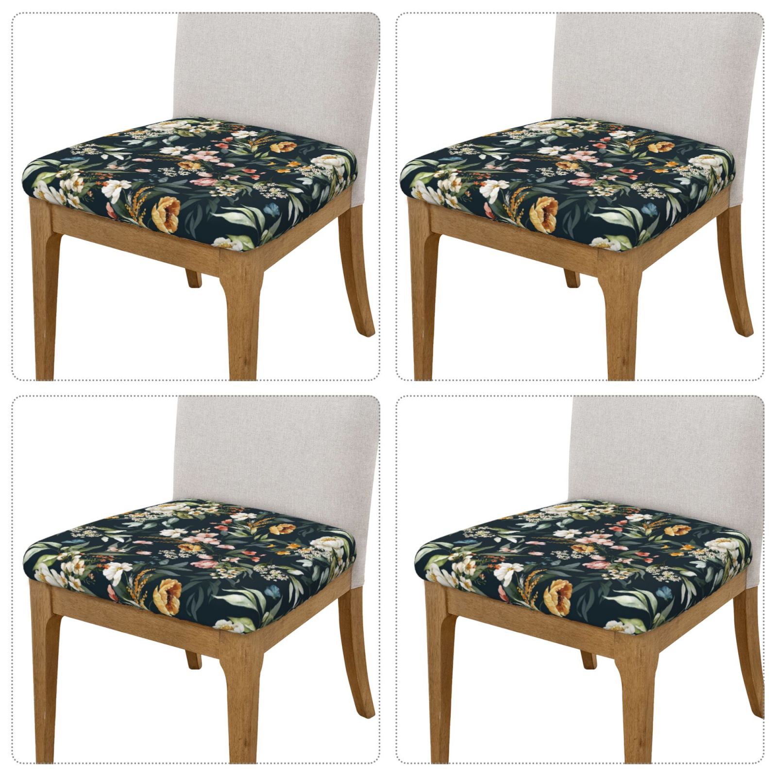 Lsque Watercolor Floral Printed Square Couch Cushion Covers, Floral ...