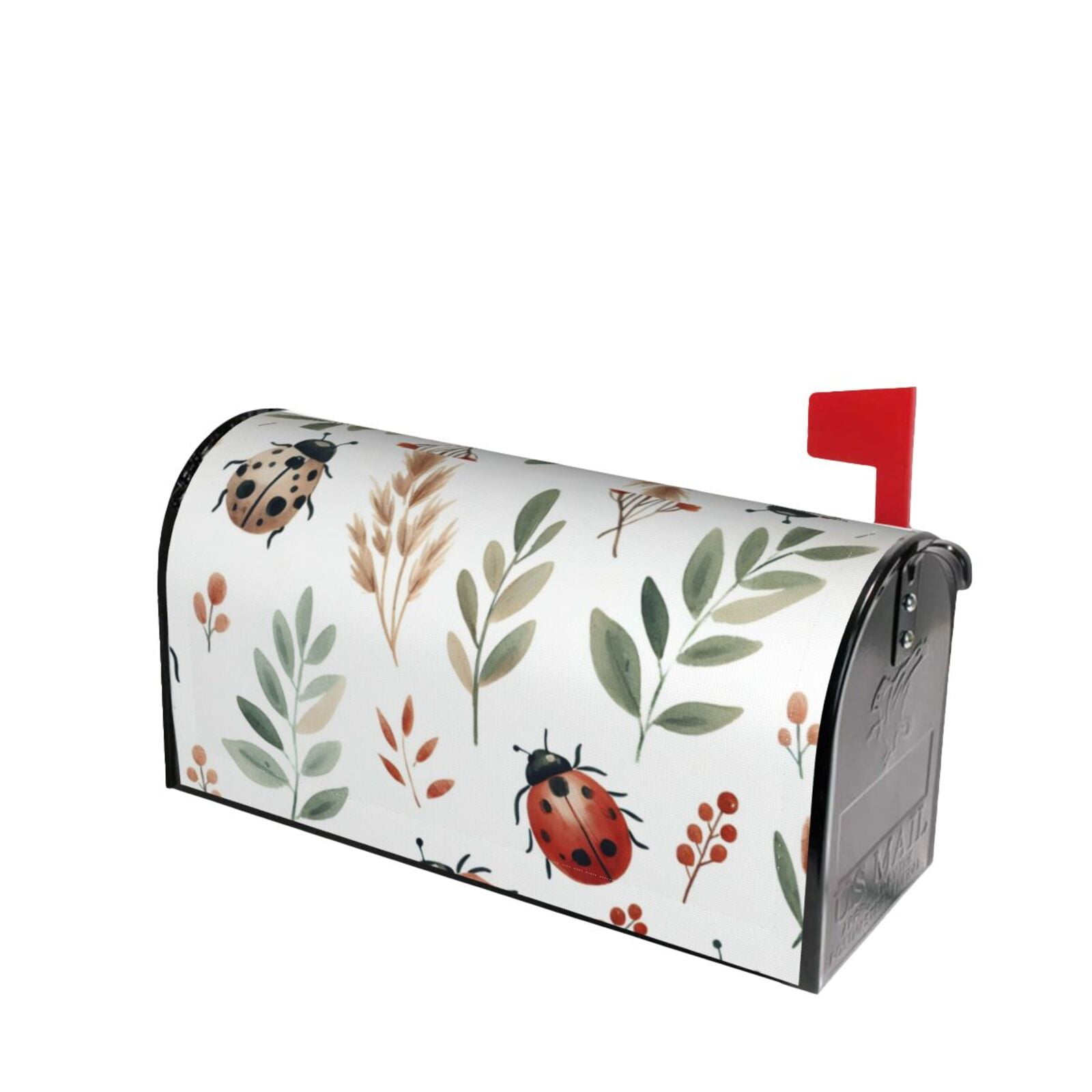 Lsque Watercolor Ladybug Mailbox Cover Standard Size ,Magnetic Mailbox ...