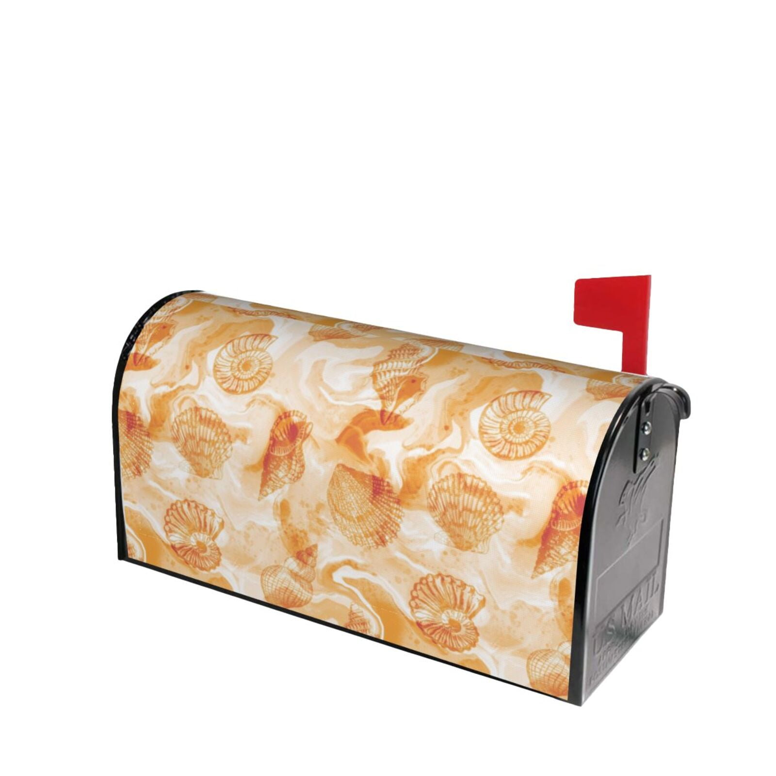 Lsque Watercolor Sea Shells Mailbox Cover Standard Size ,Magnetic ...