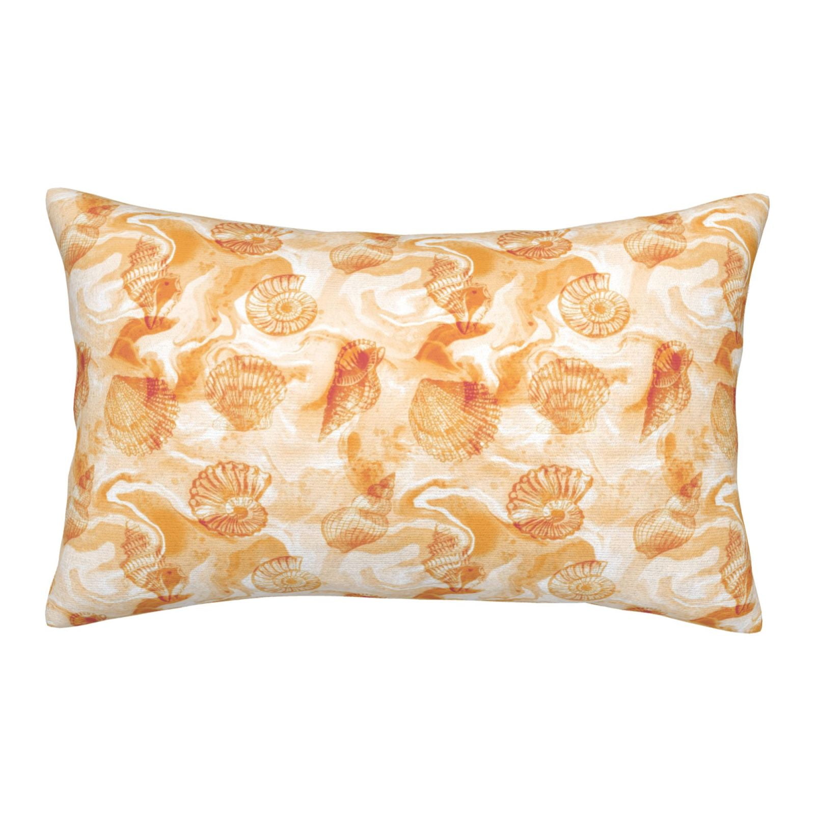 Lsque Watercolor Sea Shells Pattern Pillow Case – Soft & Cozy Throw ...