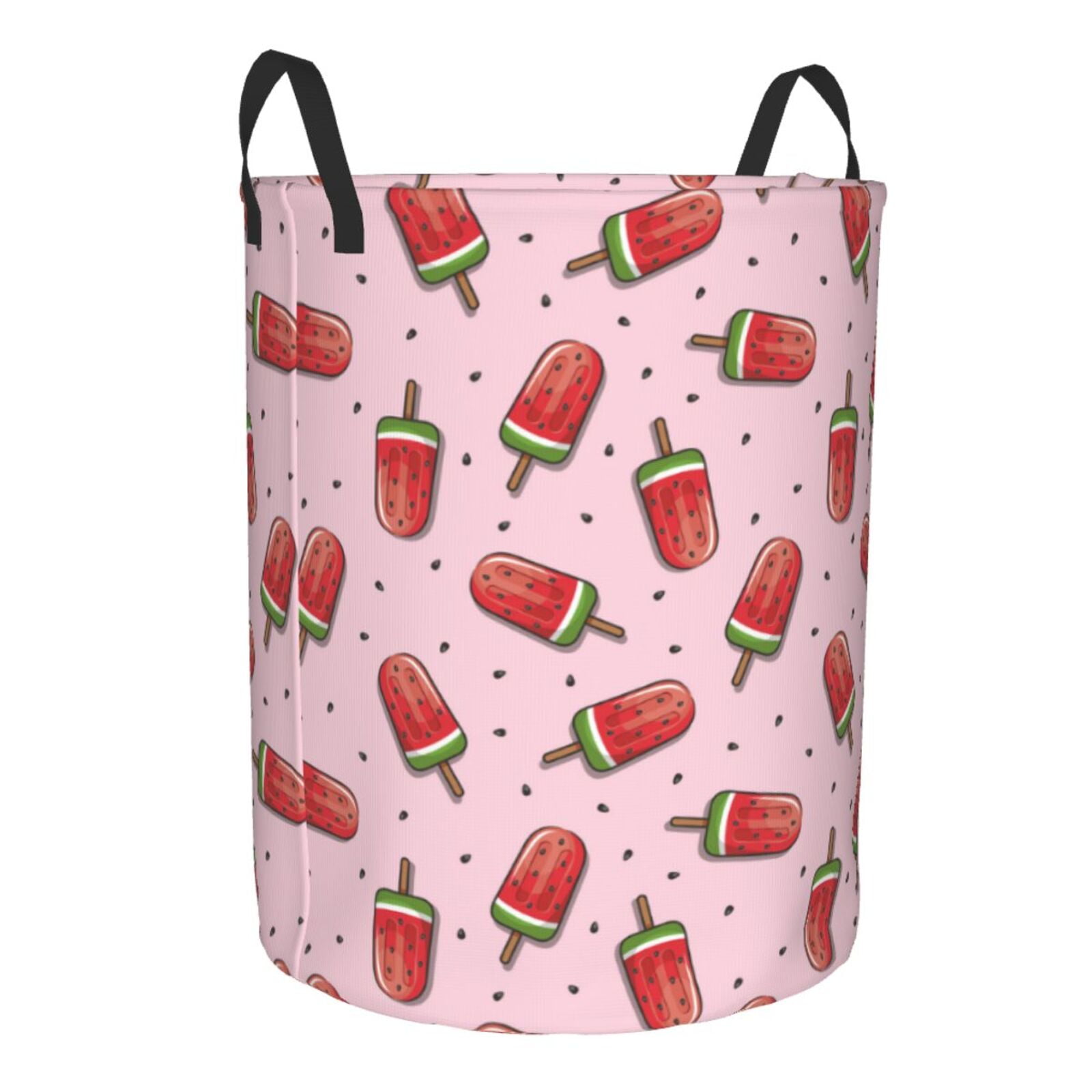 Lsque Watermelon Ice Cream pattern Laundry Hamper Basket, Tall Woven ...