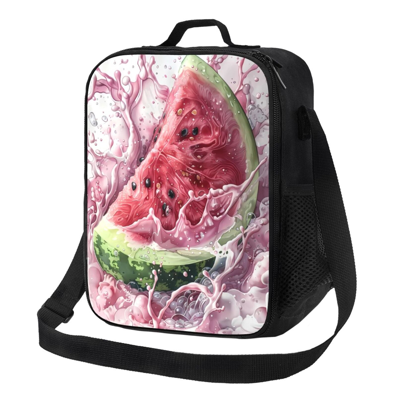 Lsque Watermelon Splash Realism Art Lunch Bag Lunch Box for Women Men ...