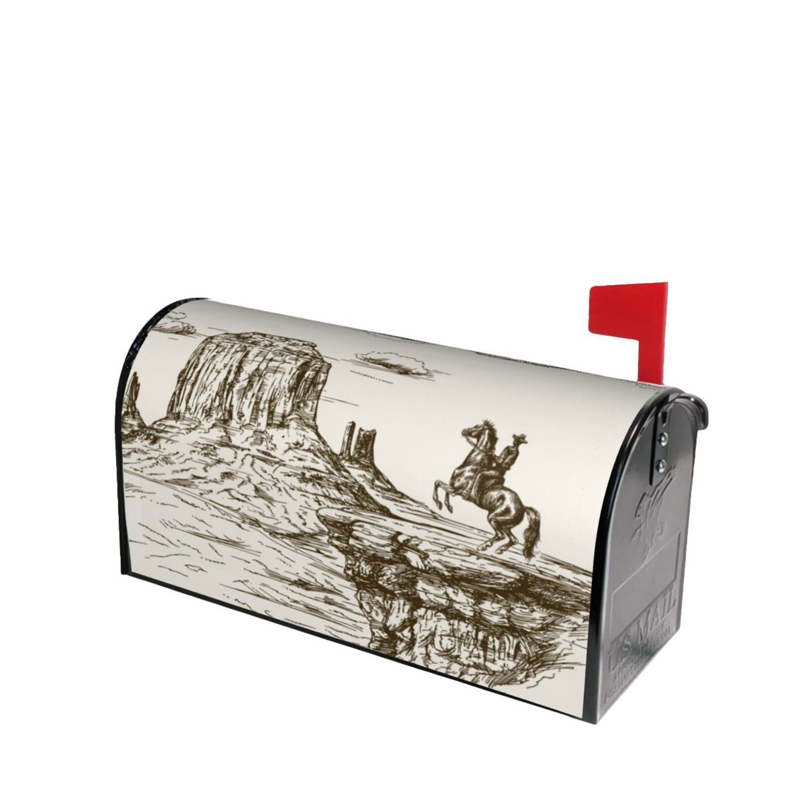 Lsque Western Desert Cowboys 1 Mailbox Cover Standard Size ,Magnetic ...