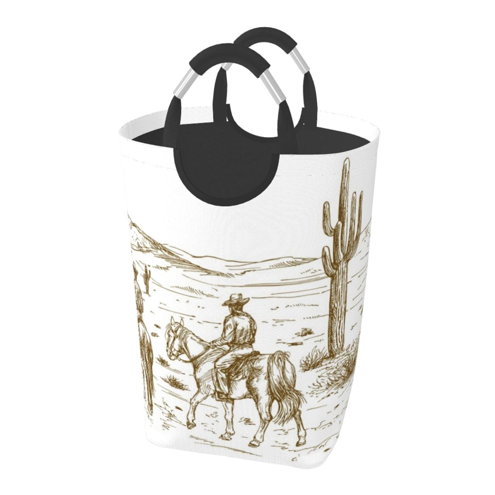 Lsque Western Desert Cowboys Laundry Basket, Laundry Hamper, Dirty ...