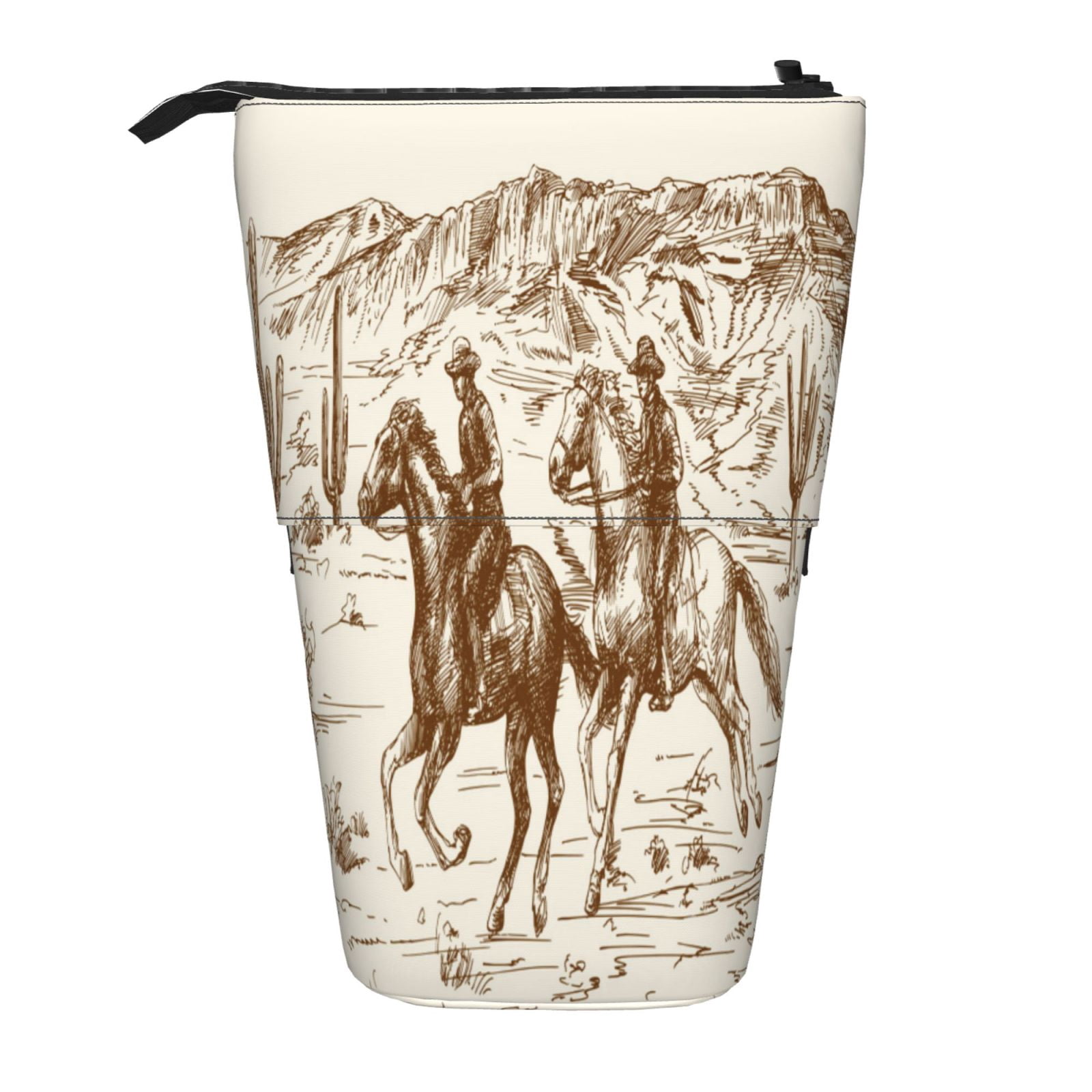 Lsque Western Desert Cowboys1 Pattern Telescopic Pencil Bag Pen Holder ...