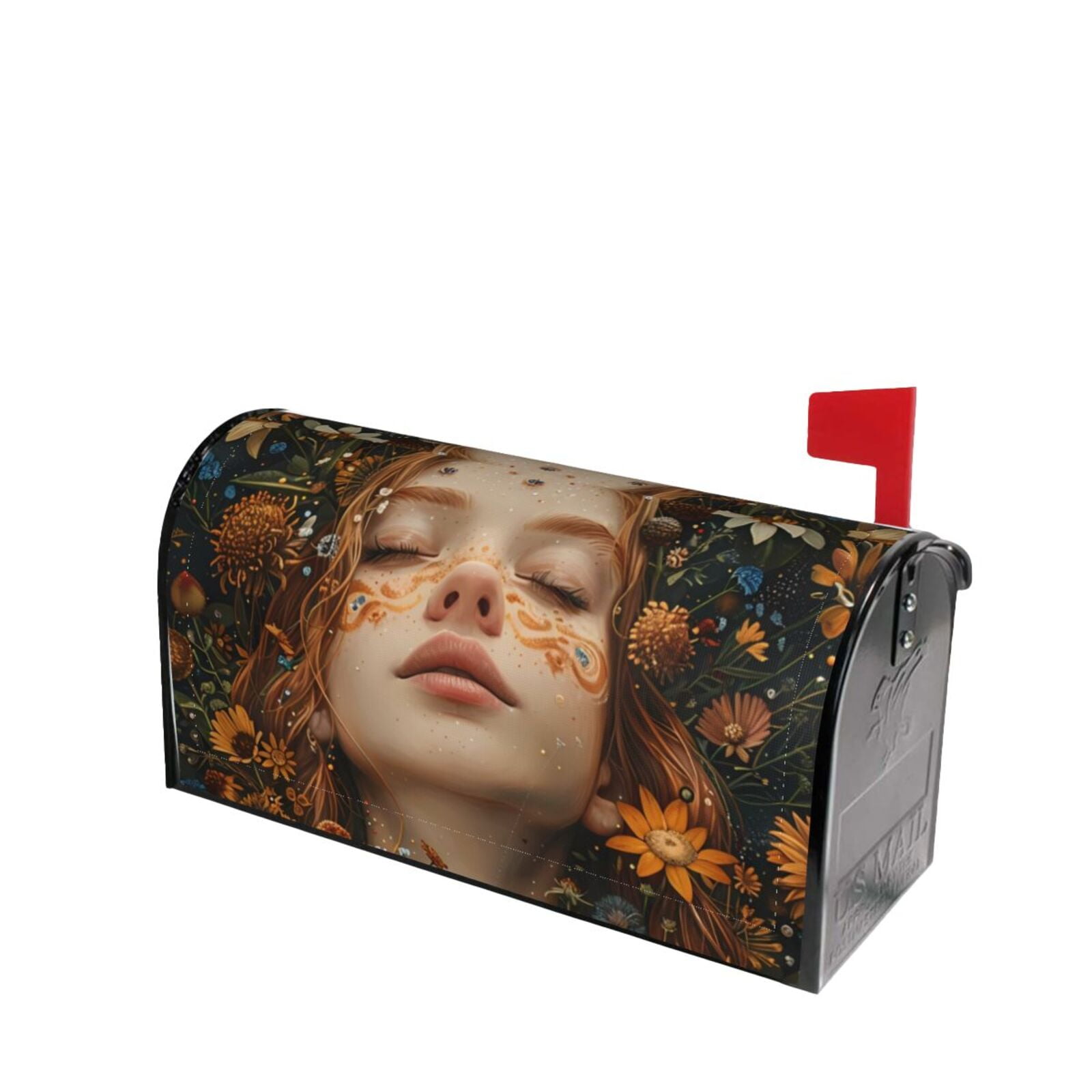 Lsque Whimsical Flower Crown Maiden Mailbox Cover Standard Size ...