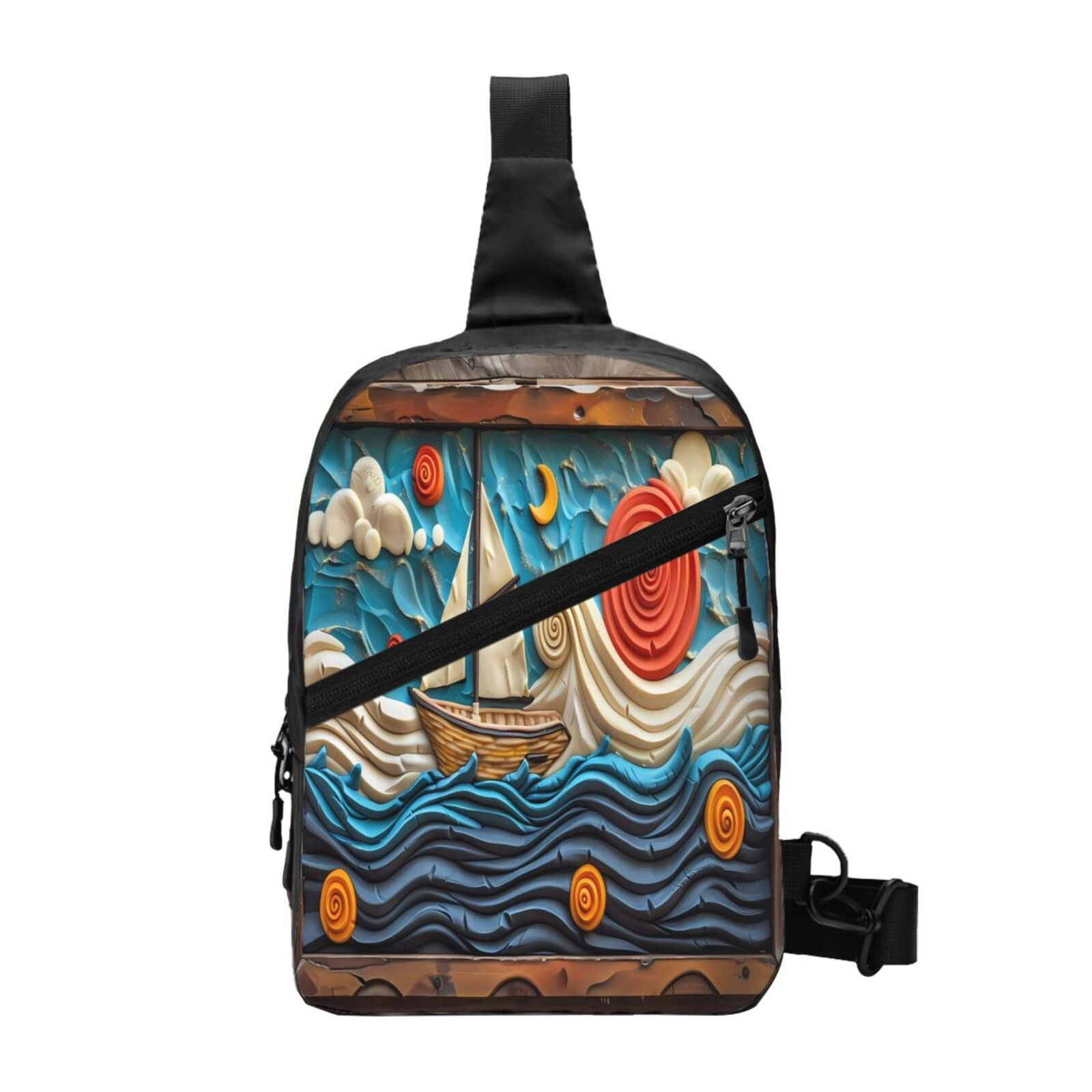 Lsque Whimsical Sailboat Ocean Art Pattern Chest Package – Foldable ...