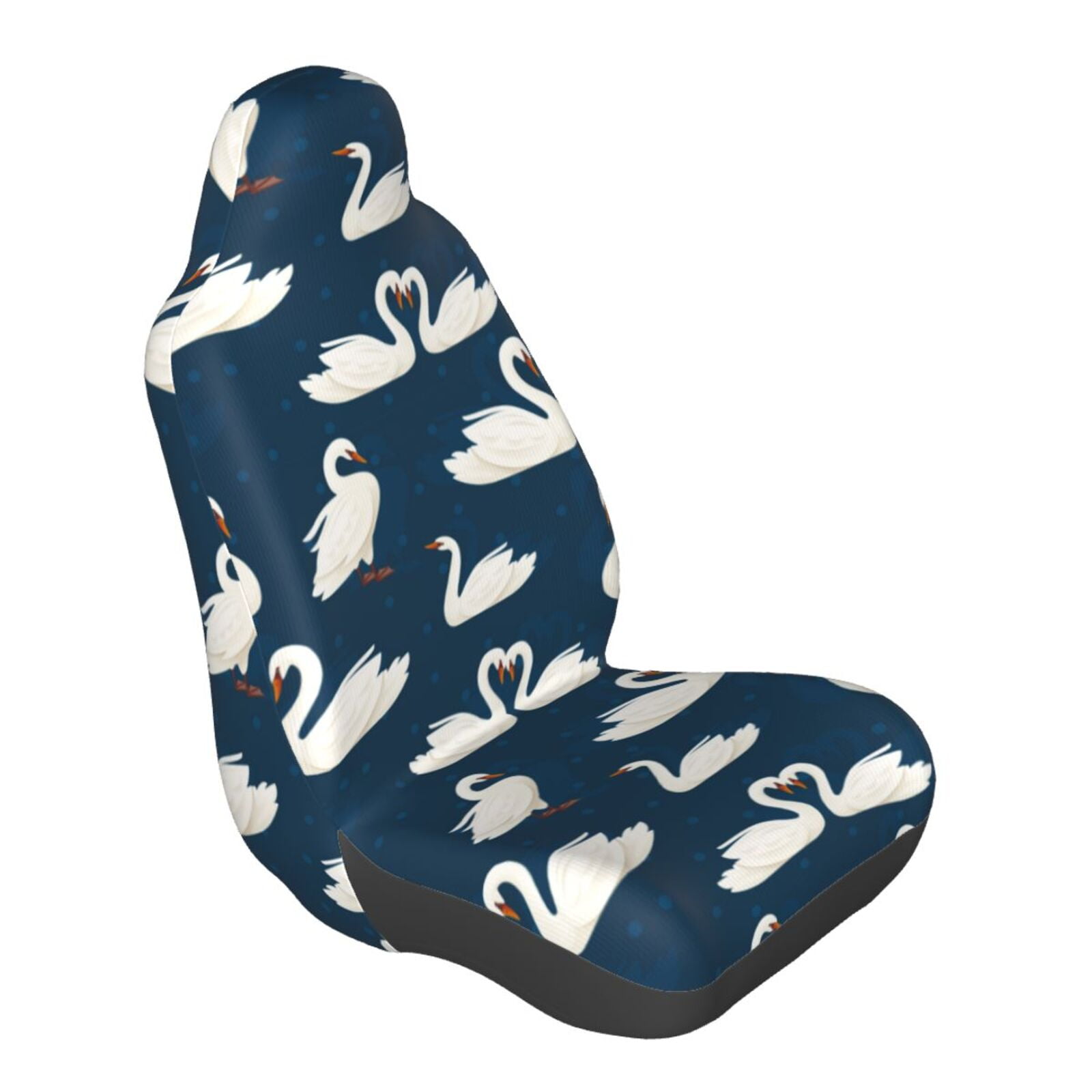 Lsque White Swam Pattern Car Seat Covers for Front Seats , Waterproof ...
