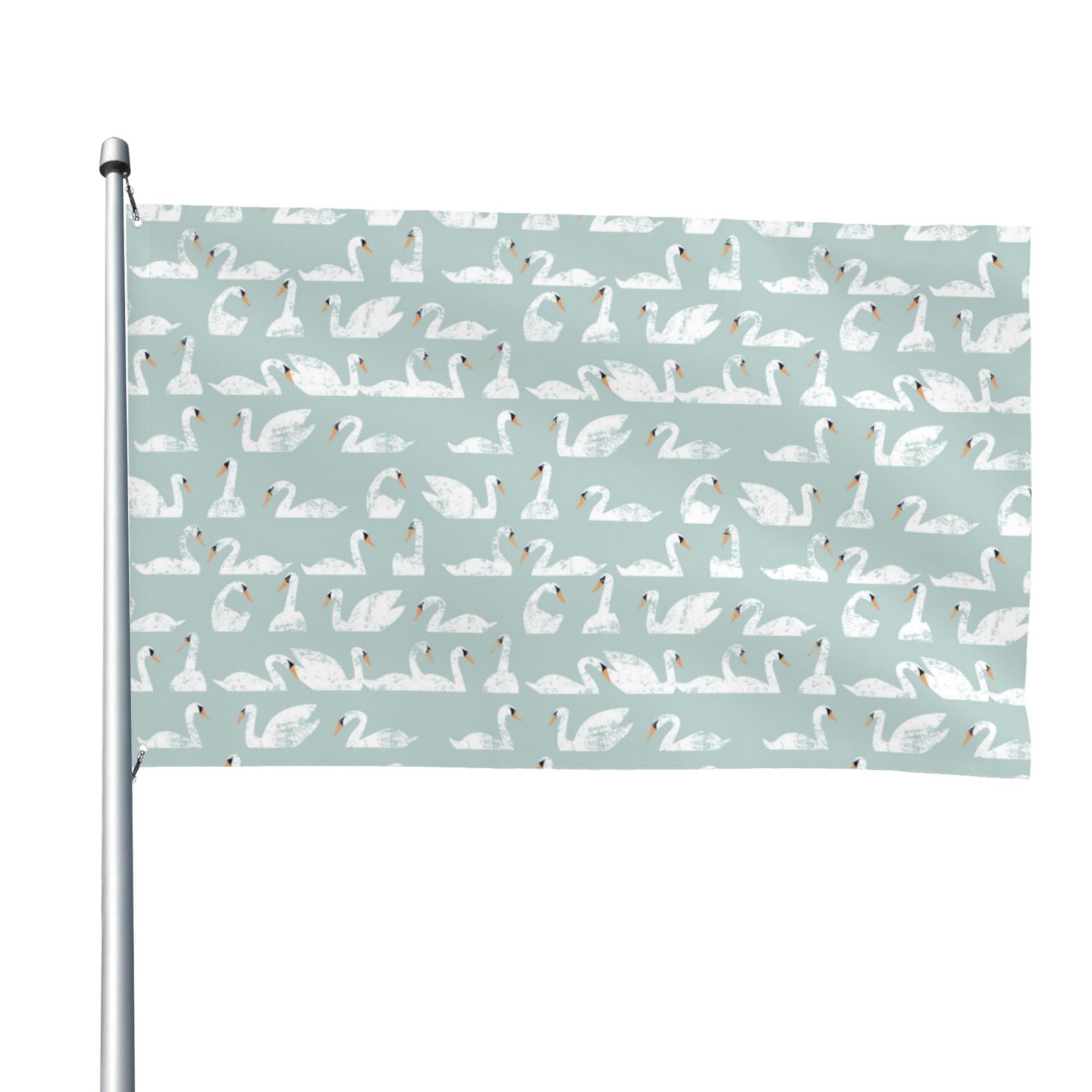 Lsque White Swan Pattern Flag,White Swan Printed Garden Flag 48 x 72 in ...