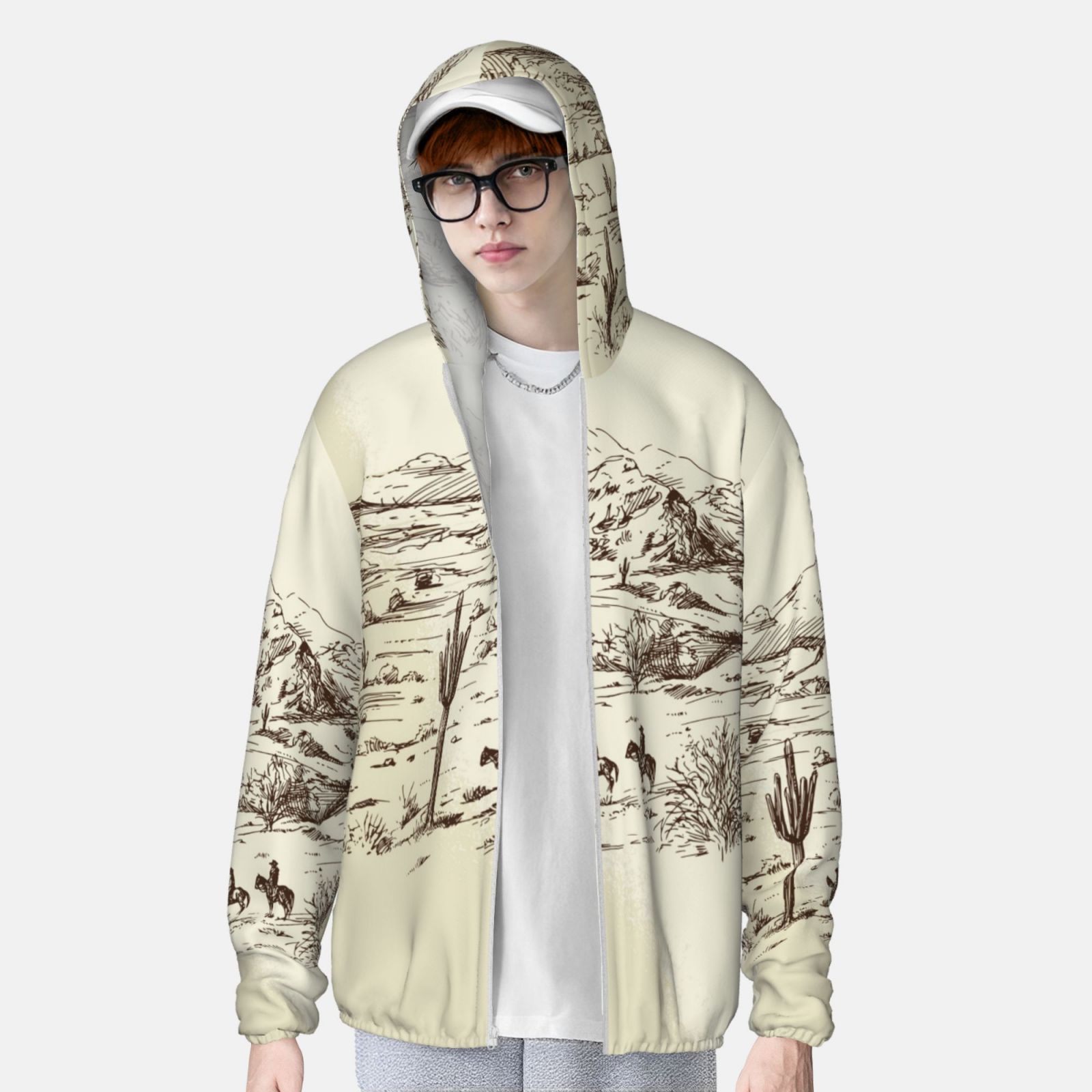 Lsque Wild West Desert With Cowboys UPF 50+ Lightweight Sun Protection ...