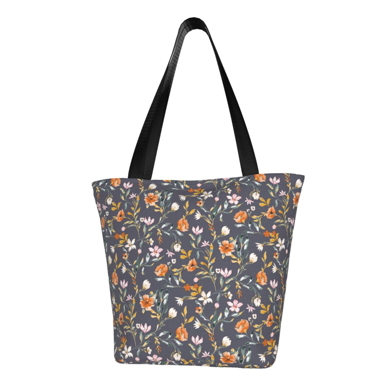 Lsque Wildflowers Pattern Beach Tote,Shoulder Handbag,Spacious Tote Bag ...