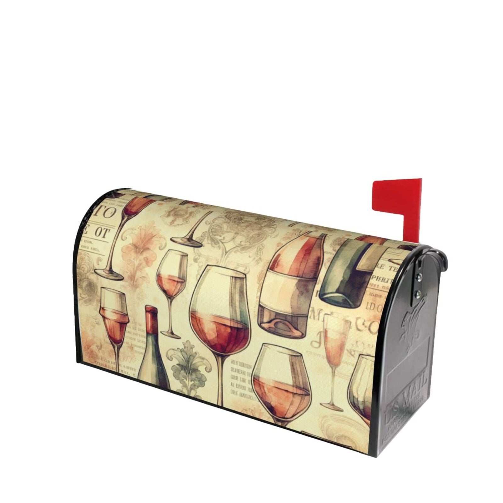 Lsque Wine Mailbox Cover Standard Size ,Magnetic Mailbox Covers Post ...