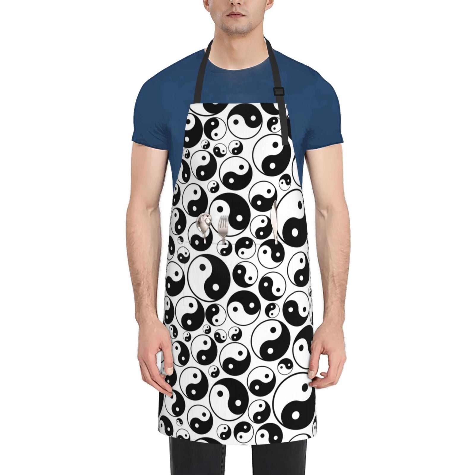 Lsque Yin And Yang Waterproof Apron Chef Aprons for Men Heavy Duty ...