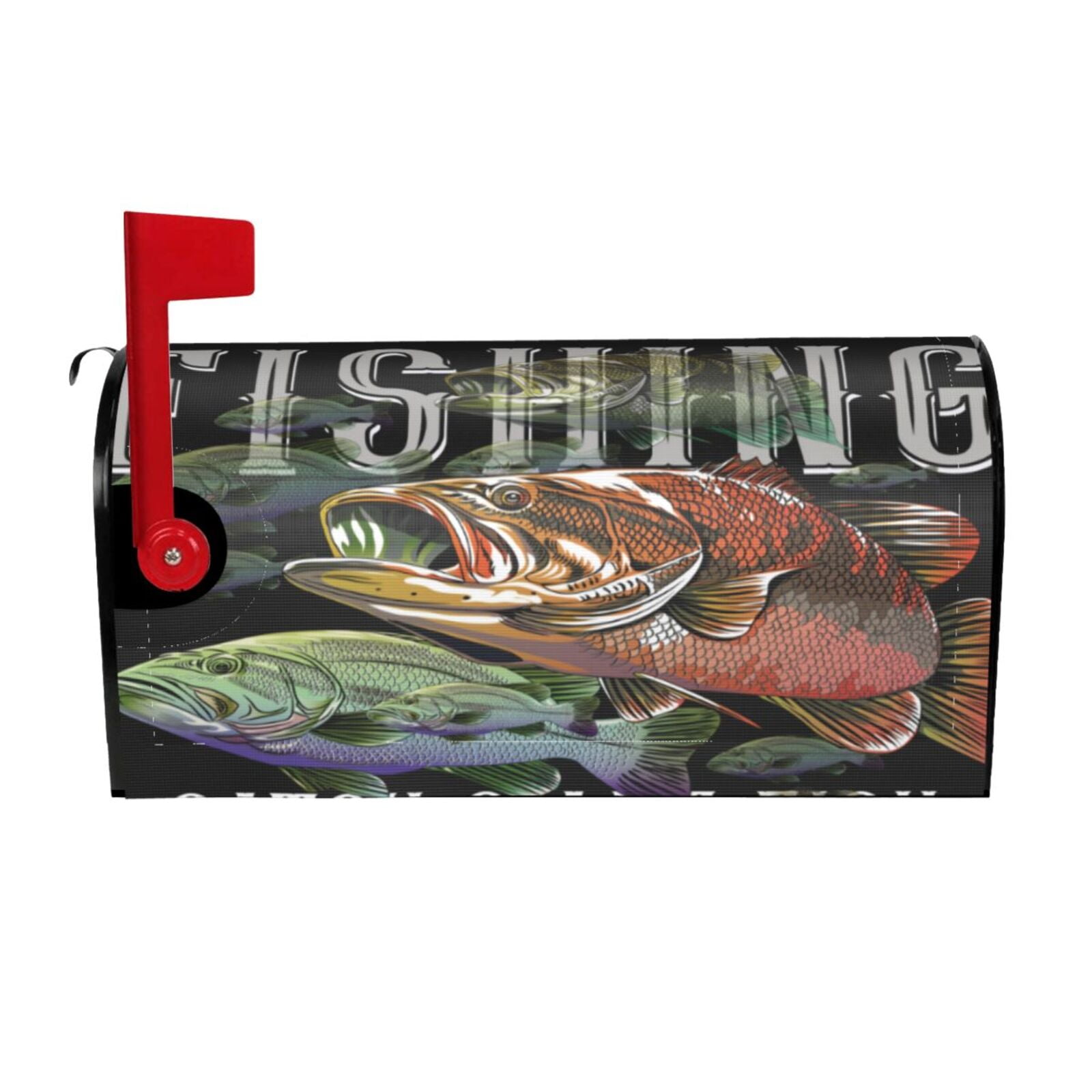 Lsque bass water fishing Mailbox Cover Standard Size ,Magnetic Mailbox ...