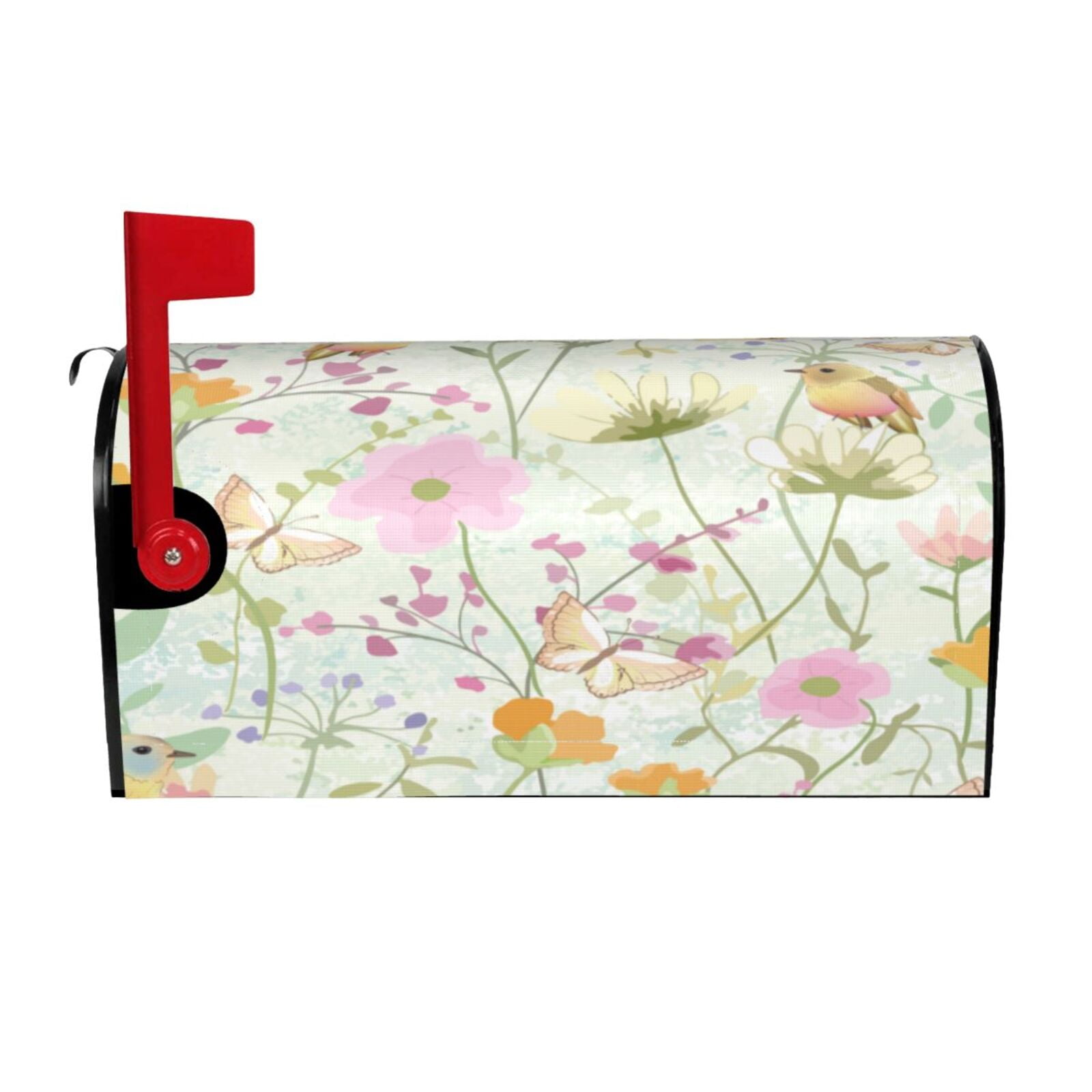 Lsque bird and butterfly Mailbox Cover Standard Size ,Magnetic Mailbox ...