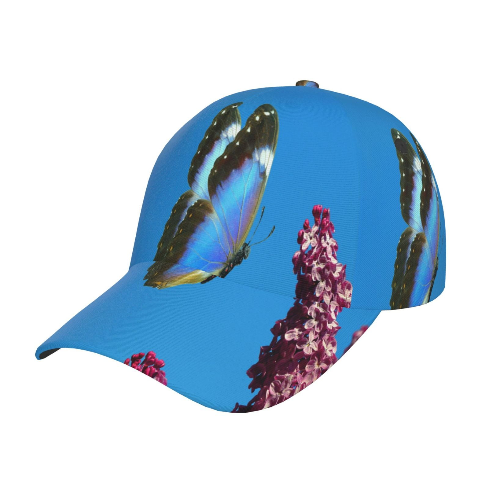Lsque butterfly and purple lilac flowers Pattern Baseball Cap Trucker ...