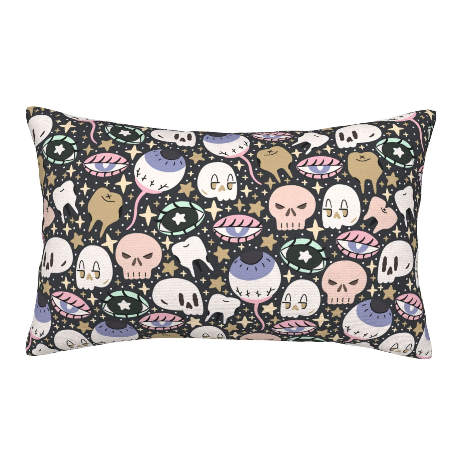 Lsque cartoon cute Skull star Pattern Pillow Case – Soft & Cozy Throw ...