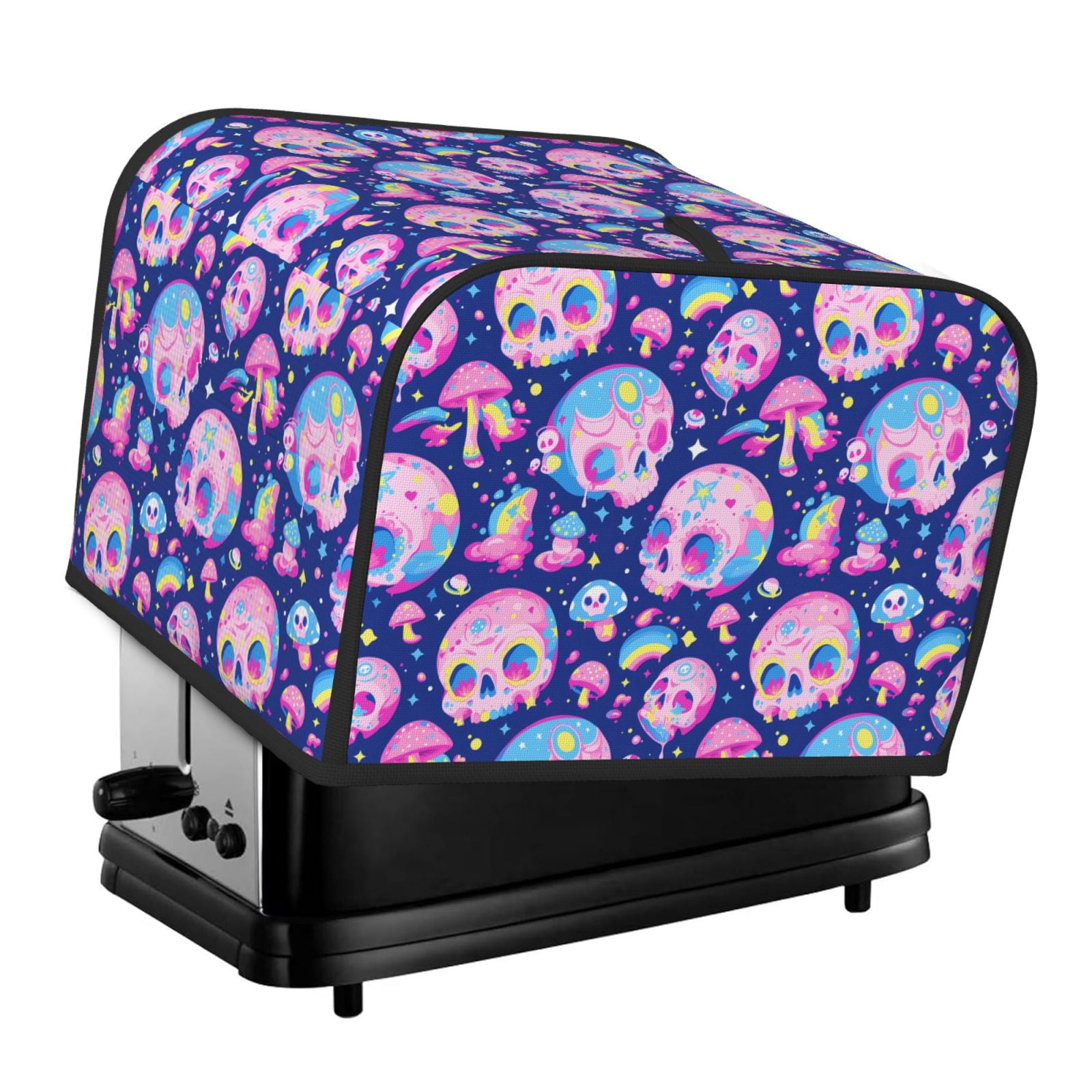 Lsque colorful Skull mushroom rainbow Print 4 Slice Toaster Cover ...