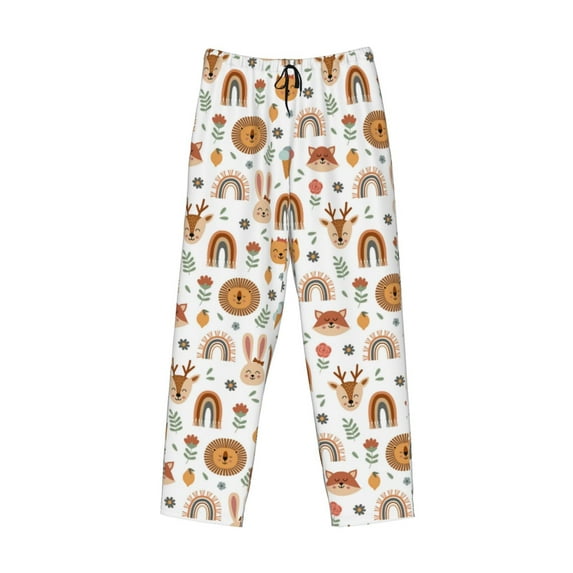 Lsque cute Rainbow Animal Print Men's Pajama Pants, Lounge Pant ...