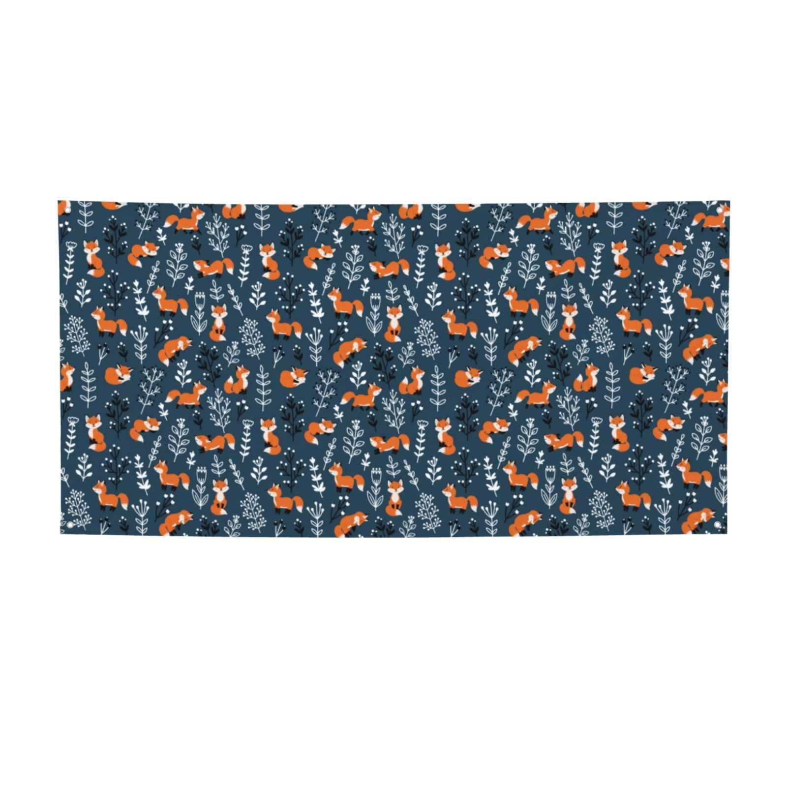 Lsque cute fall fox Pattern Party Banner, Festive Banner , Holiday ...