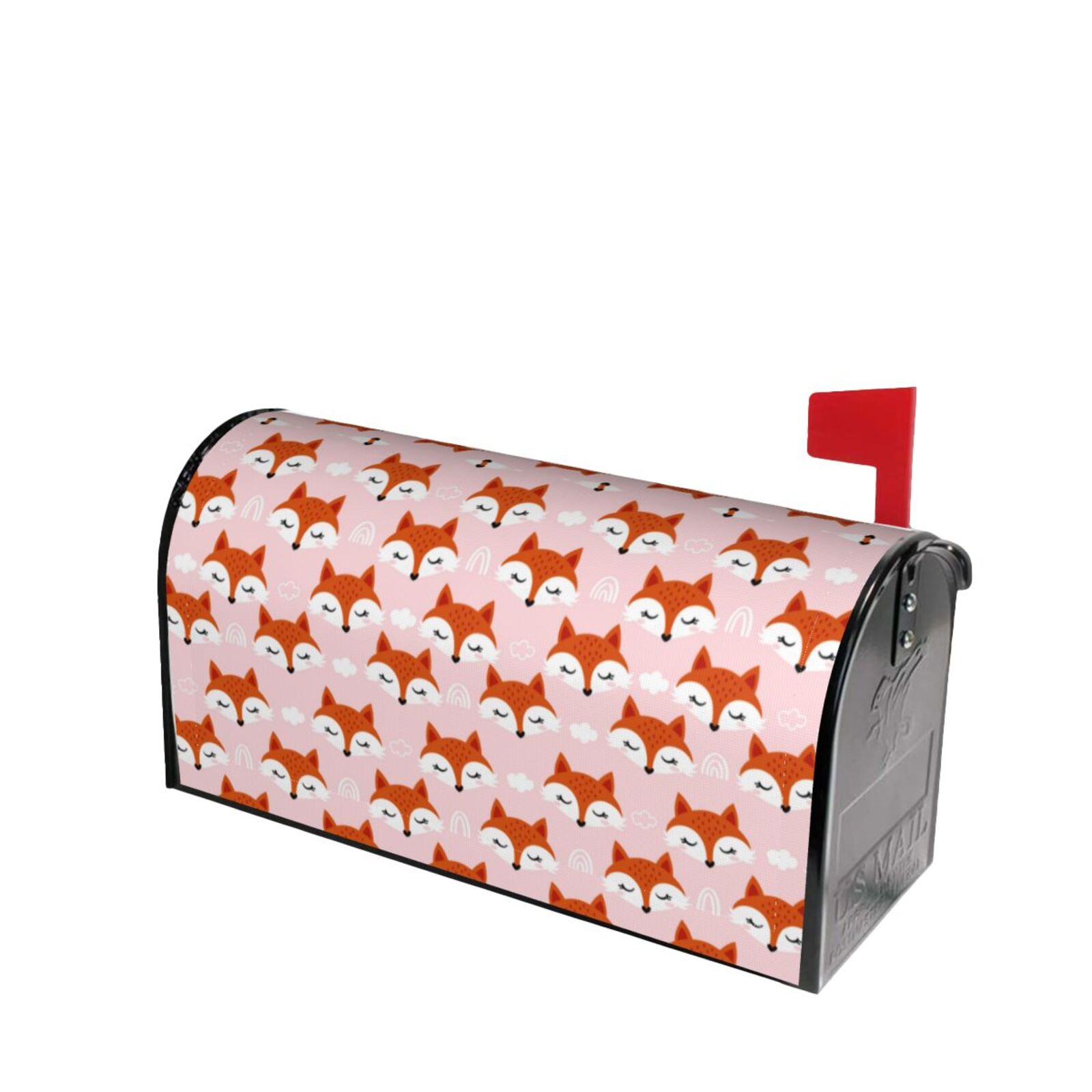 Lsque cute fox pink Mailbox Cover Standard Size ,Magnetic Mailbox ...
