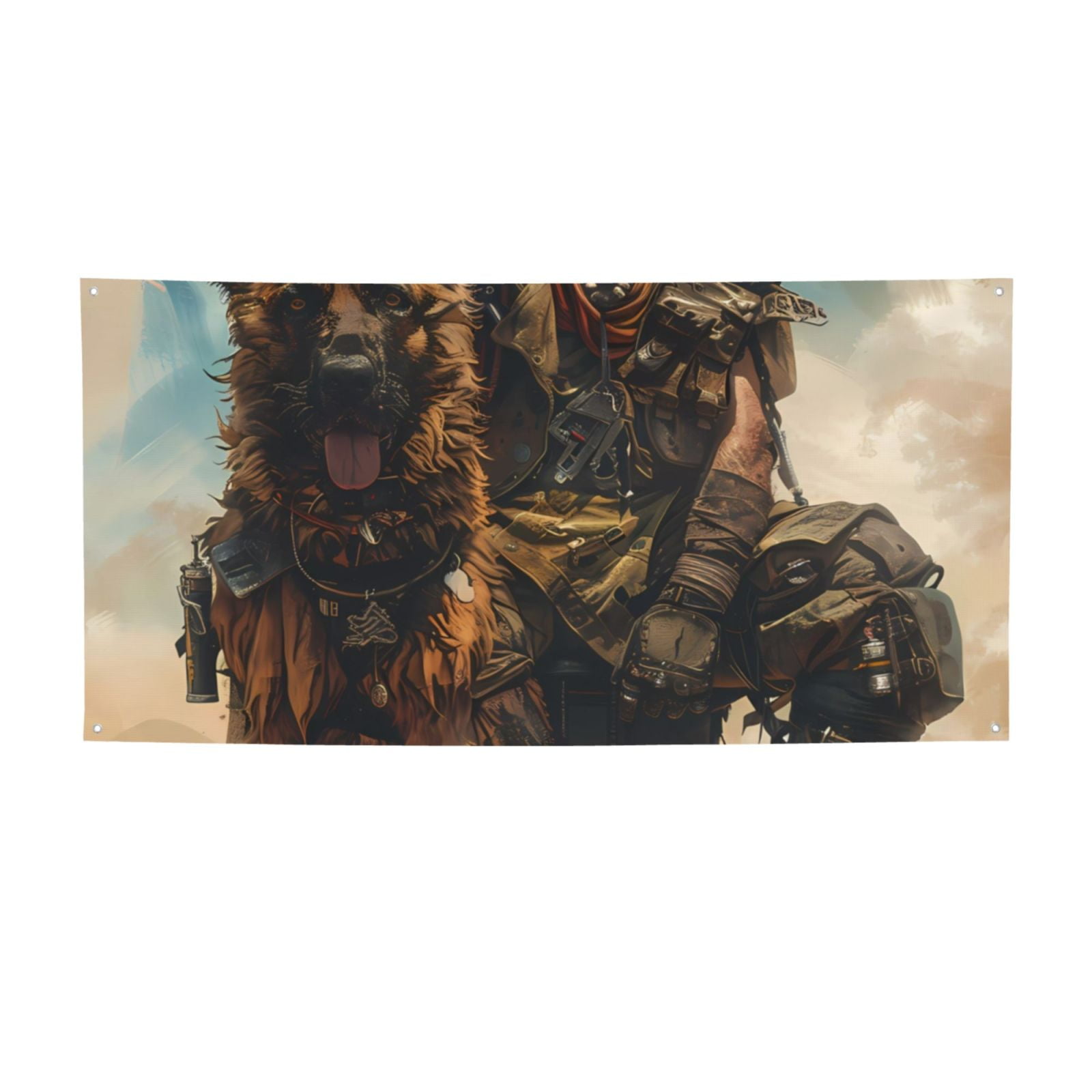 Lsque desert Man Shepherd Dog Pattern Party Banner, Festive Banner ...