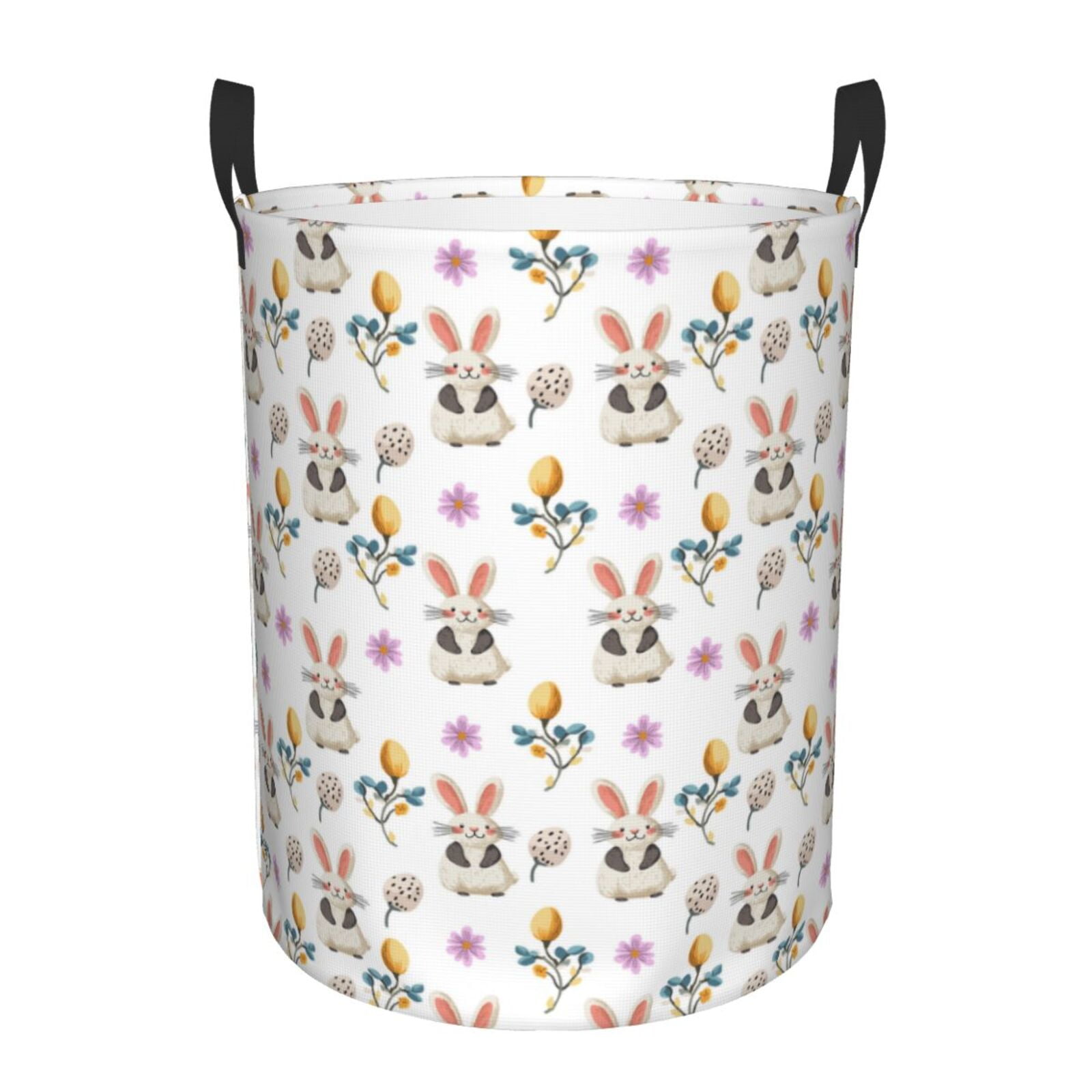 Lsque easter Pattern Laundry Hamper Basket, Tall Woven Rope Hamper ...