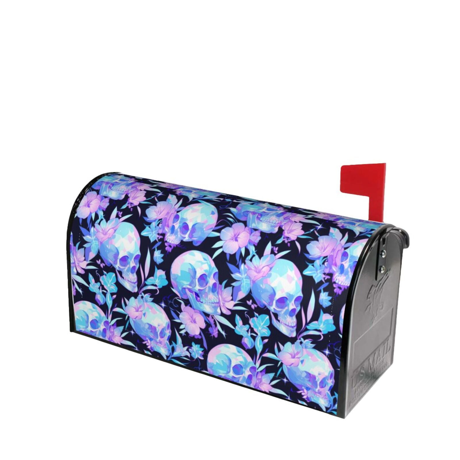 Lsque flower Skull star Mailbox Cover Standard Size ,Magnetic Mailbox ...