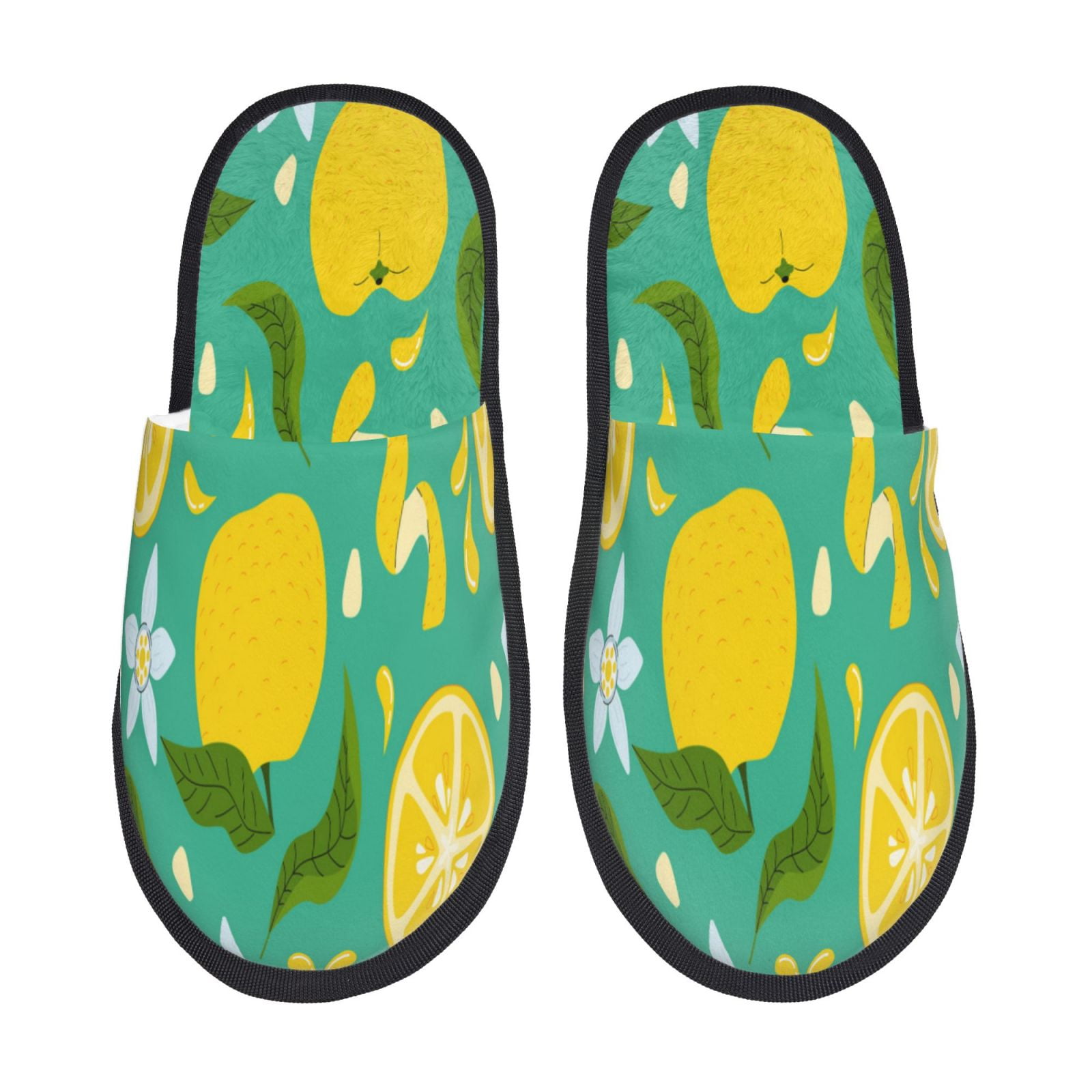 Lsque fruits Print Fuzzy Slippers Fuzzy Soft House Slippers Plush Furry ...