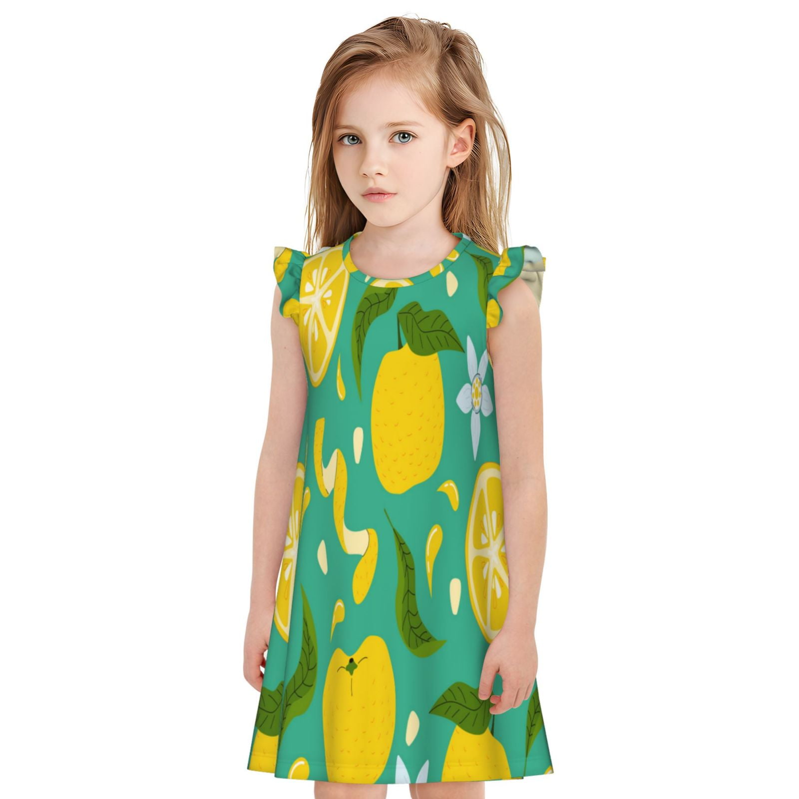 Lsque fruits Printed Girls' Nightgown, Soft & Cute Pajamas for Kids ...