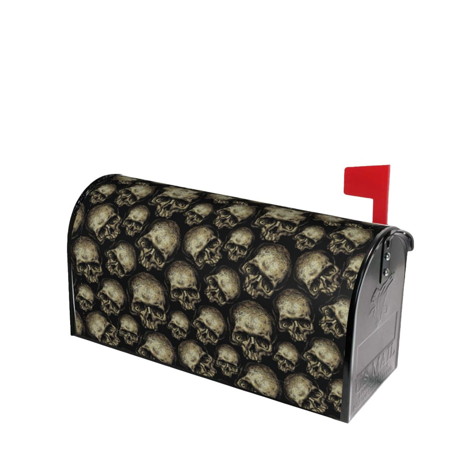 Lsque funny Retro Skull Mailbox Cover Standard Size ,Magnetic Mailbox ...