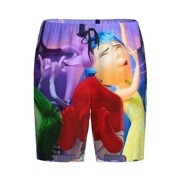 Lsque inside out 2 Mens Sleep Pajama Shorts,Short Pajama Pants, Cotton ...