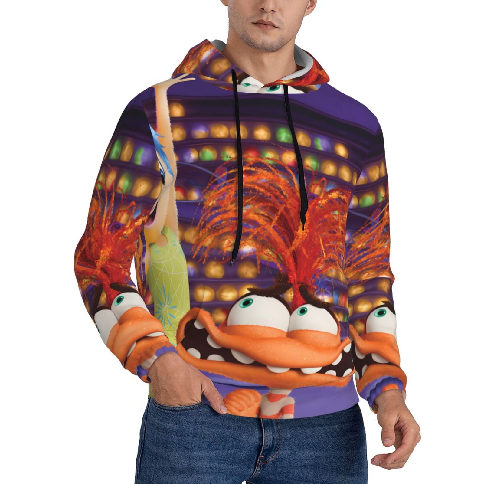 Lsque inside out 2 Pattern Casual Men's Hoodie,Hooded Sweatshirt with ...