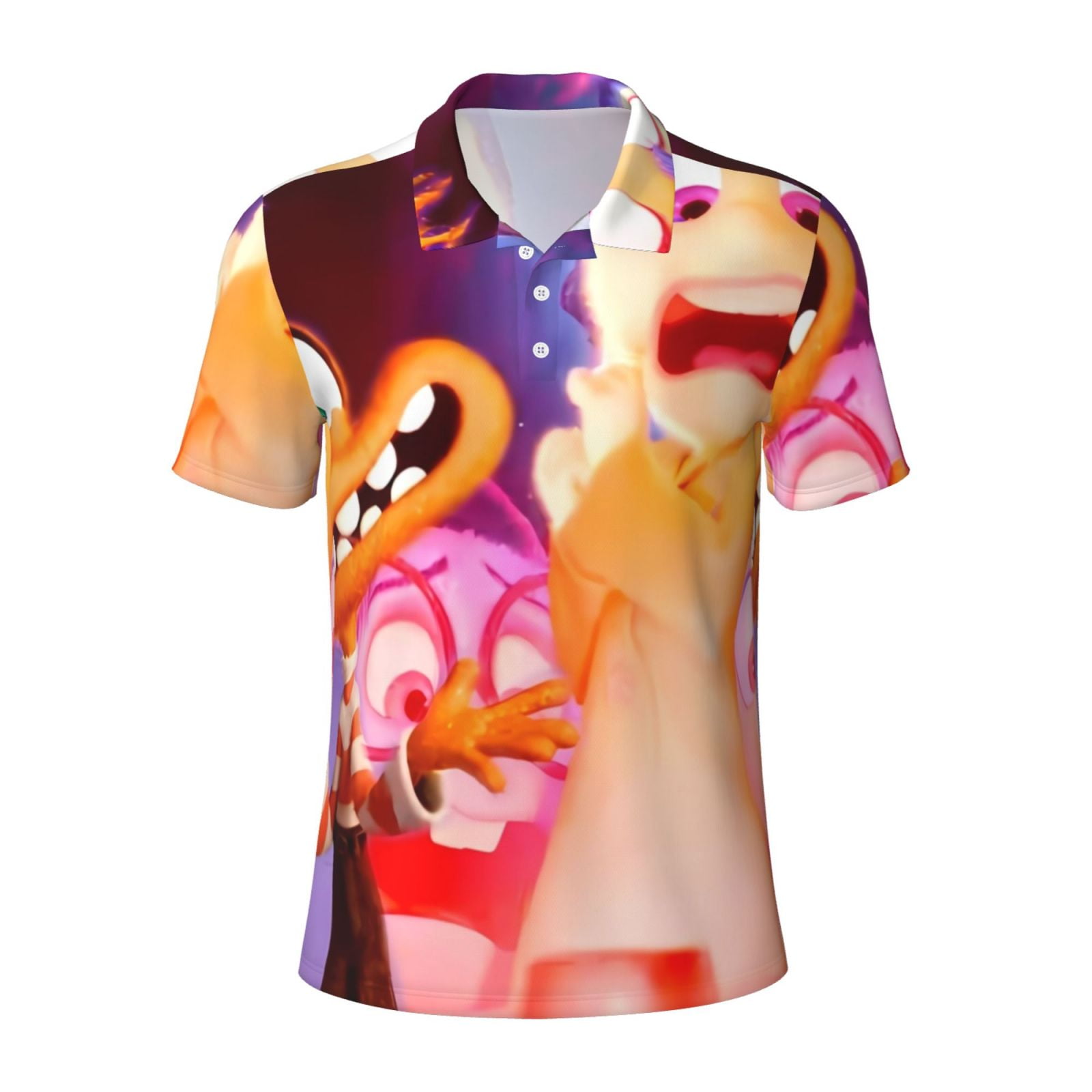 Lsque inside out 2 Pattern Golf Shirts for Men Dry Fit Print Moisture ...