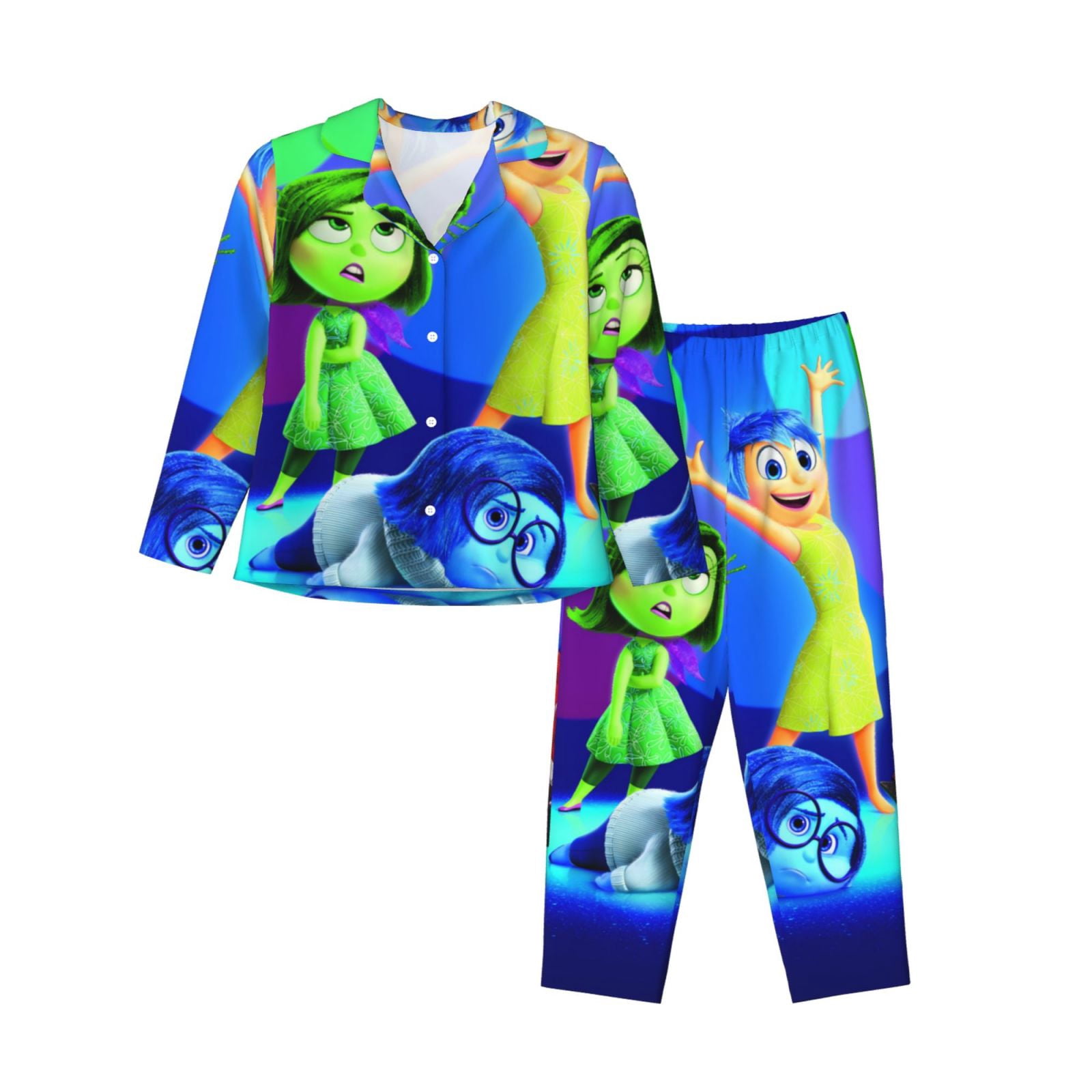 Lsque inside out 2 Pattern Long Sleeve Pajama Set for Women - Soft 2 ...