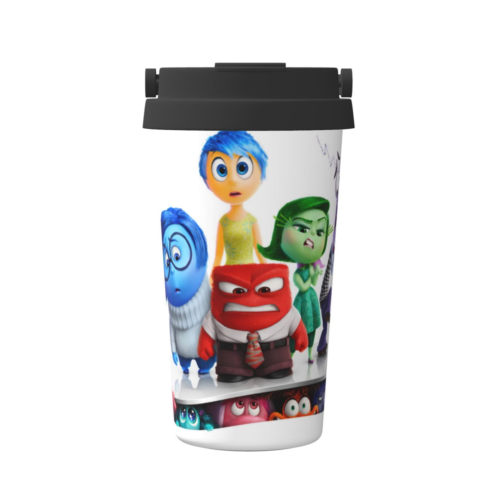 Lsque inside out 2 Pattern Travel Coffee Mug 16oz: Insulated Coffee Cup ...