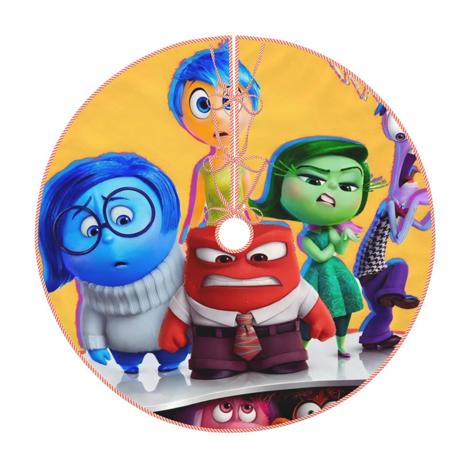 Lsque inside out 2 Print Christmas Tree Skirt with Ties and Velcro,Xmas ...