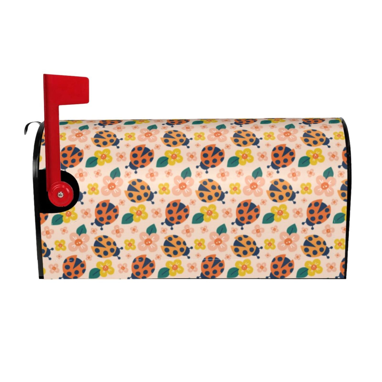 Lsque ladybug and flower Mailbox Cover Standard Size ,Magnetic Mailbox ...