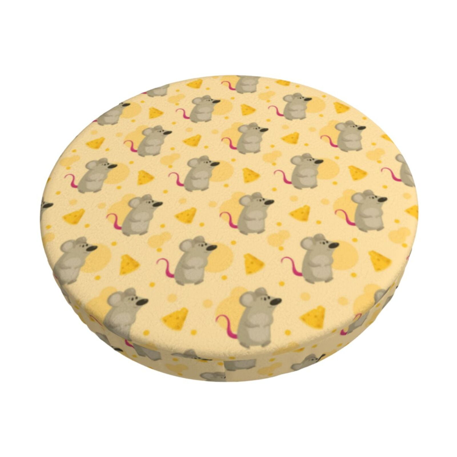 Lsque mouse and cheese Pattern Round Bar chair cushion covers Velvet ...